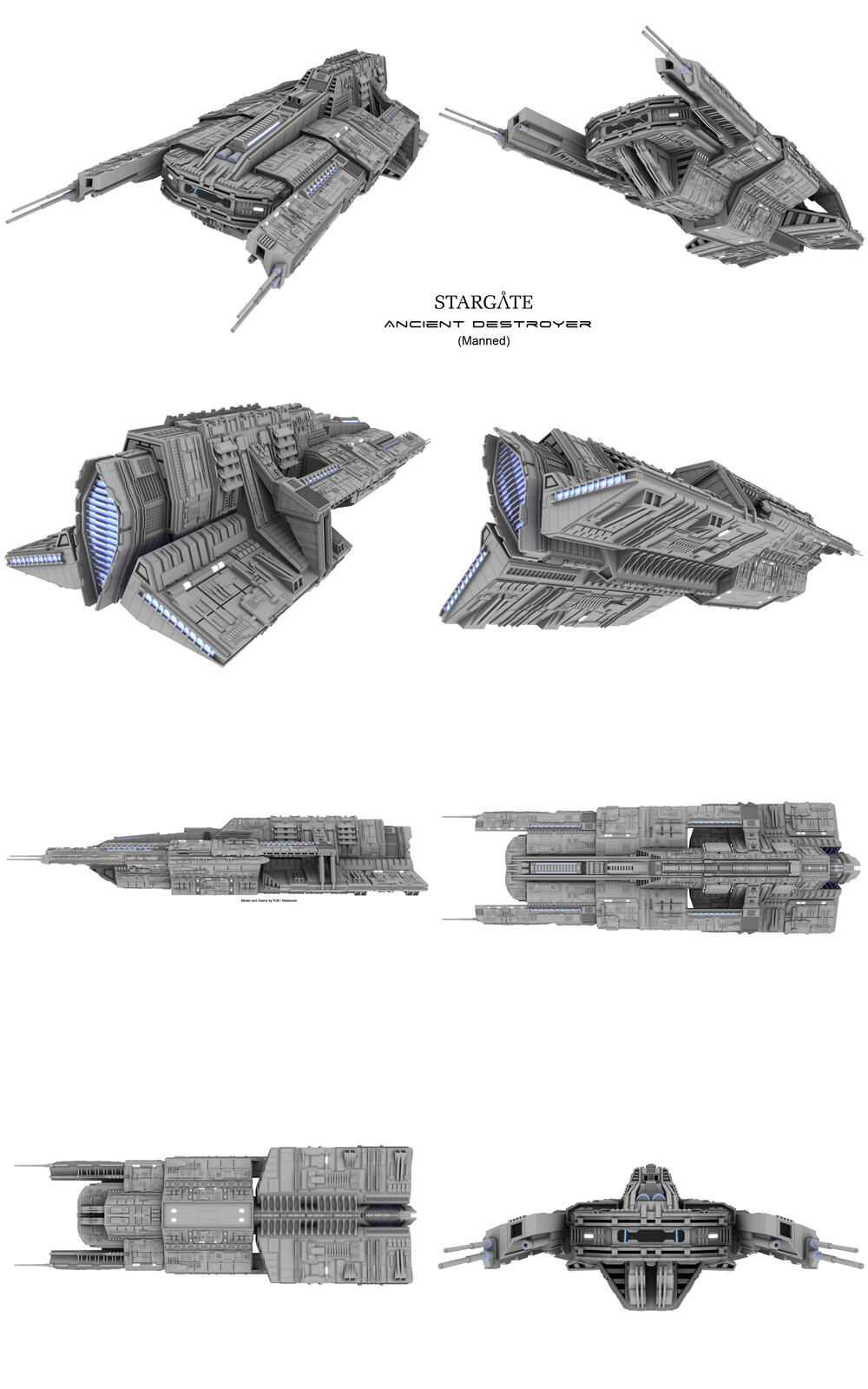Ryan Begemann - Stargate - Ancient Destroyer (Fan Design)