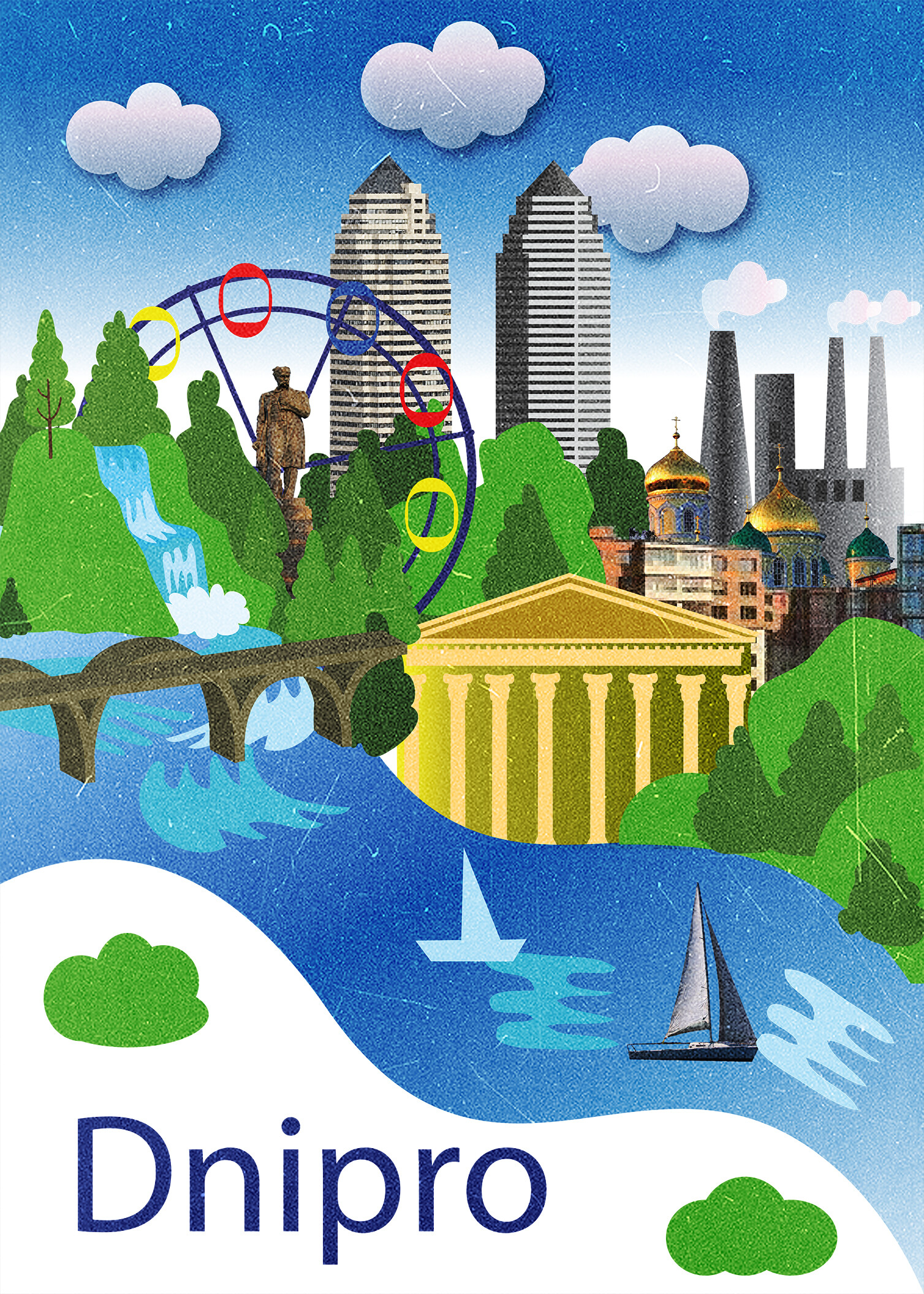 ArtStation - Poster Dnipro my city