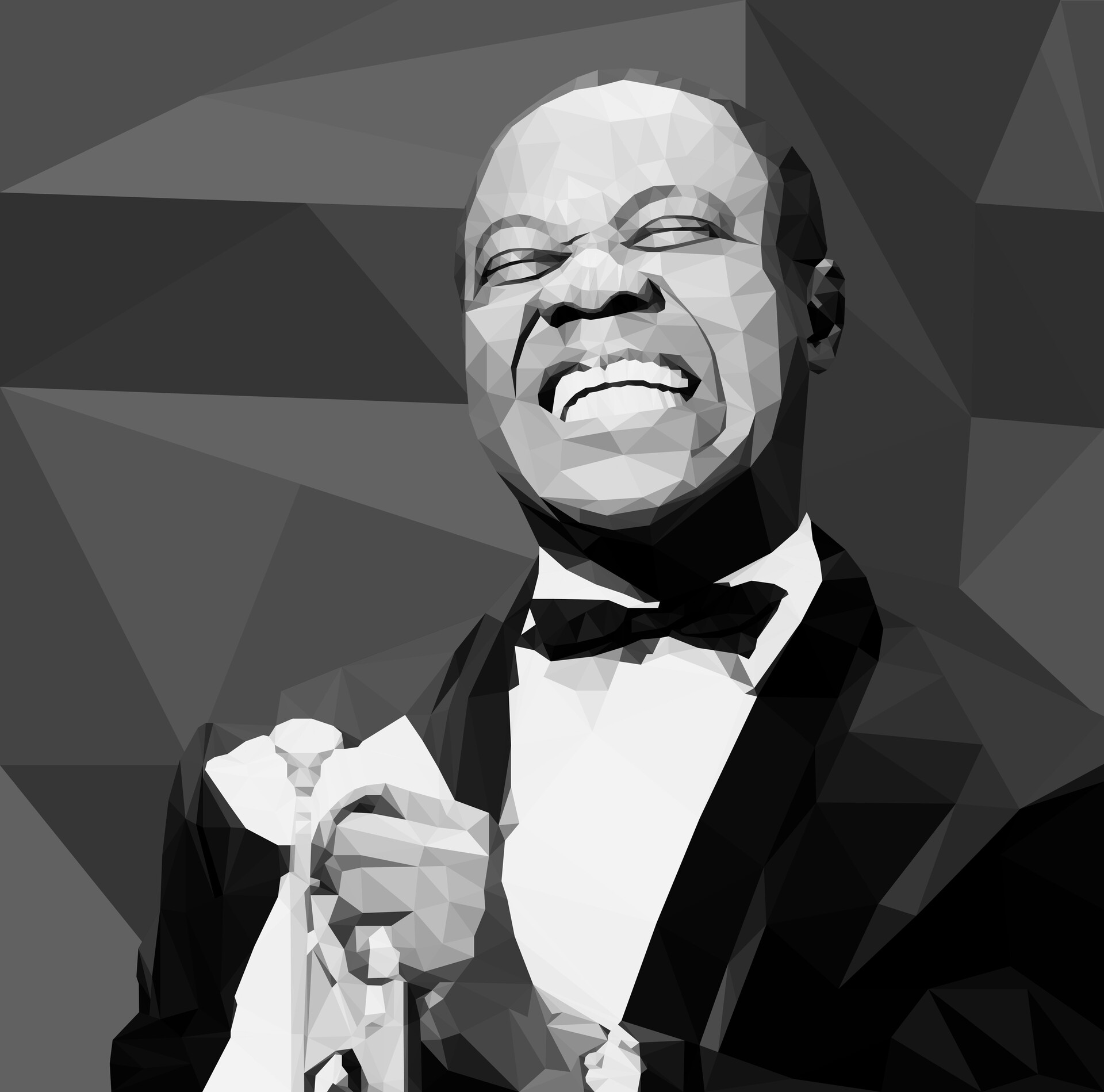 ArtStation - Louis Armstrong in Low Poly