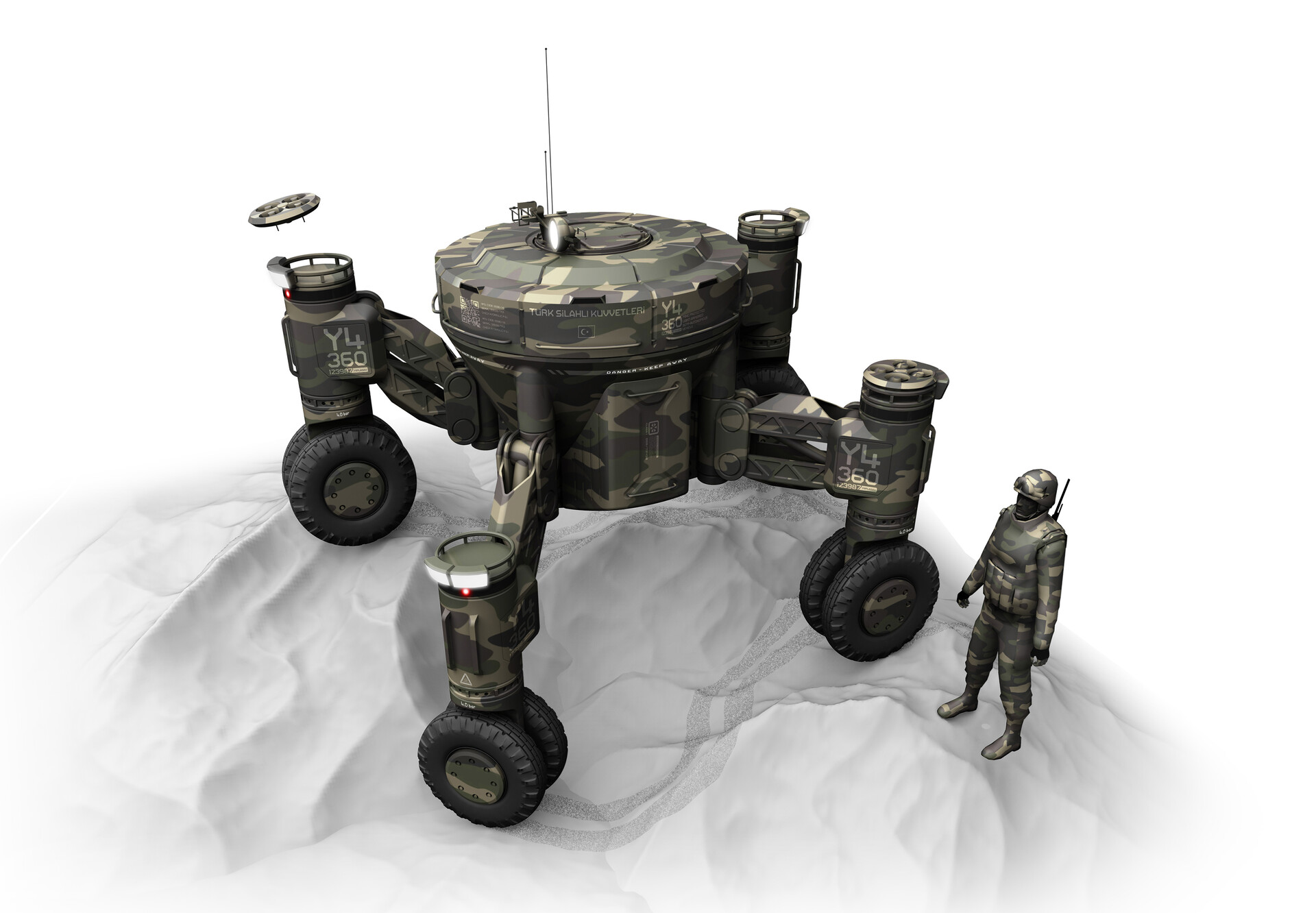 ArtStation - Y4-360 "CRAB TANK": Omnidirectional Tactical Platform