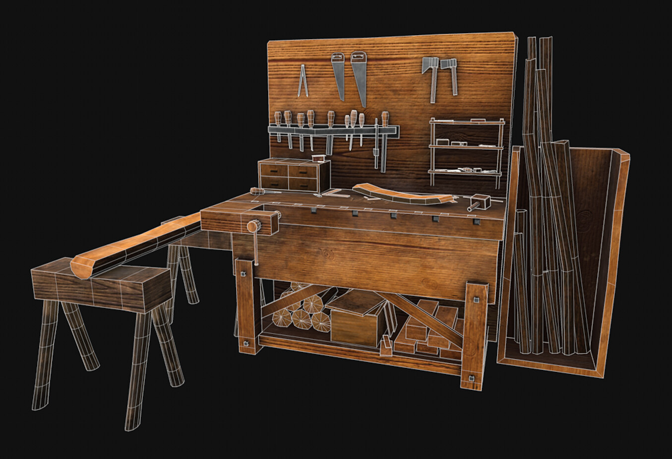 Léo Labenne - Workbench - Carpenter and Alchemist for medieval game