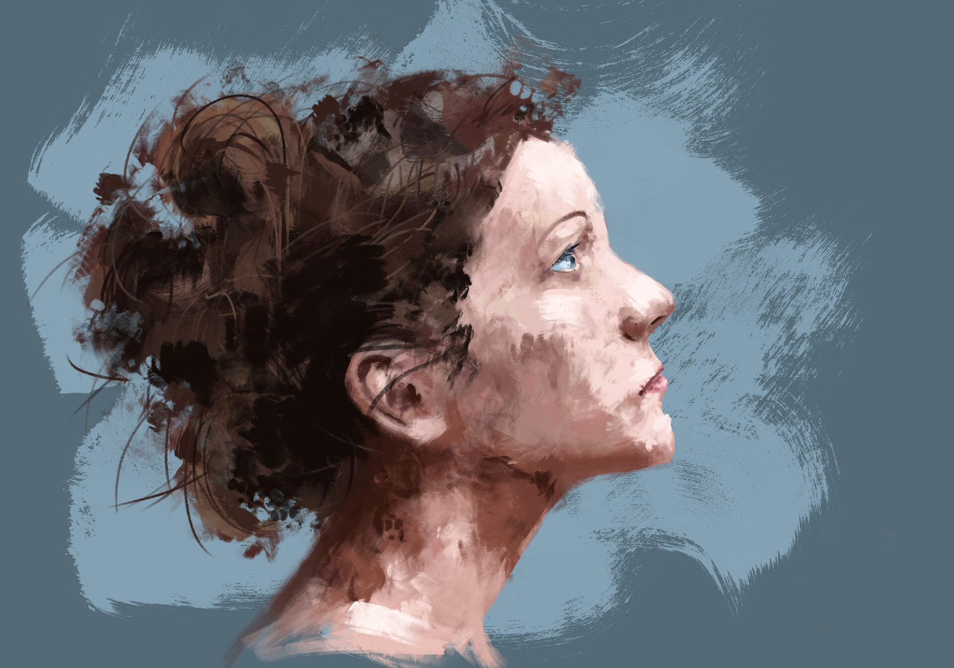 ArtStation - Profile Digital Painting Study