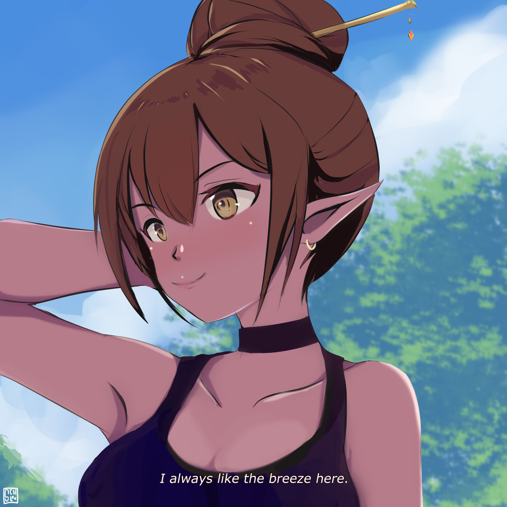 ArtStation - summer breeze (oc)