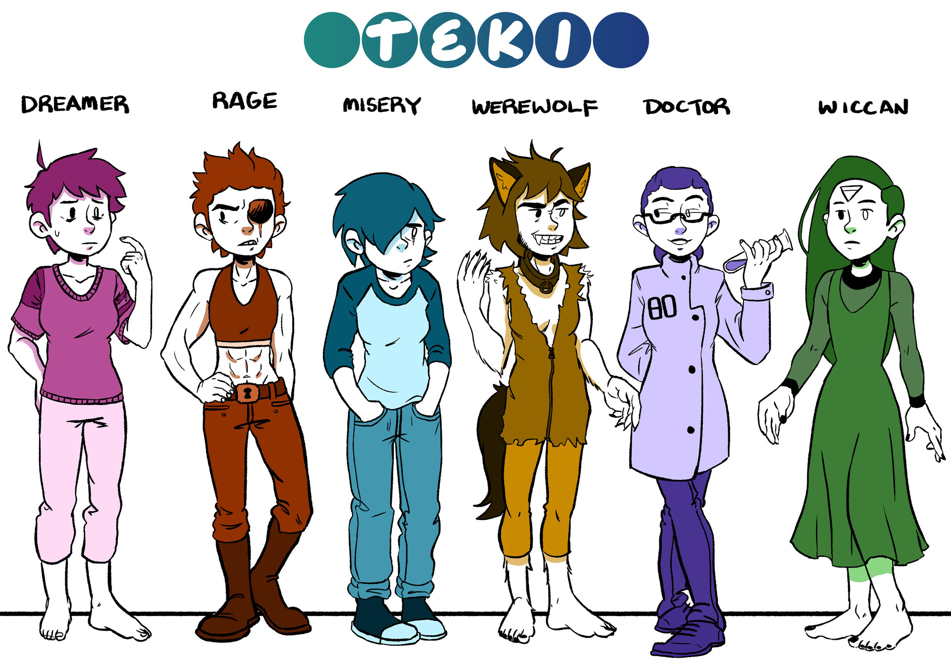 ArtStation - Teki Main Character Lineup