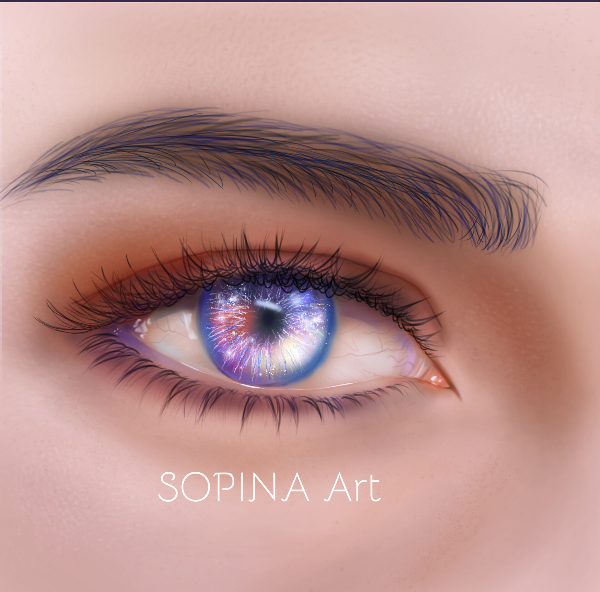 how to draw galaxy eyes