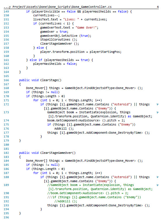 Anirudh Bandaru - Space Shooter Scripting C#
