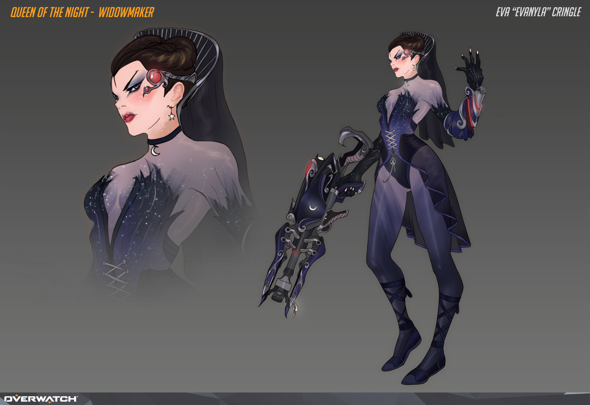 ArtStation - Queen of the night: Widowmaker skin
