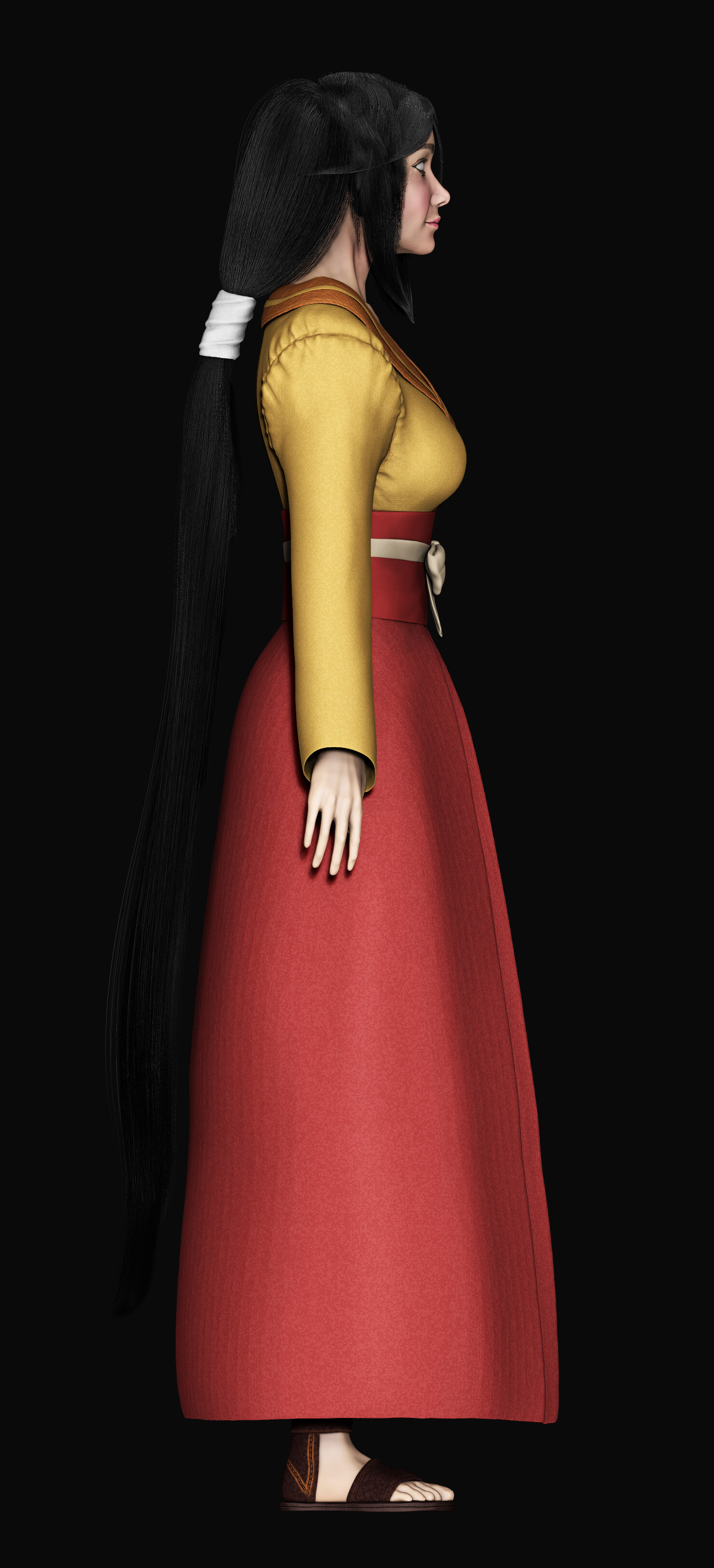 Ahmed Abd El-Hafeiz - Hanabi Hyuga 3D sculpting