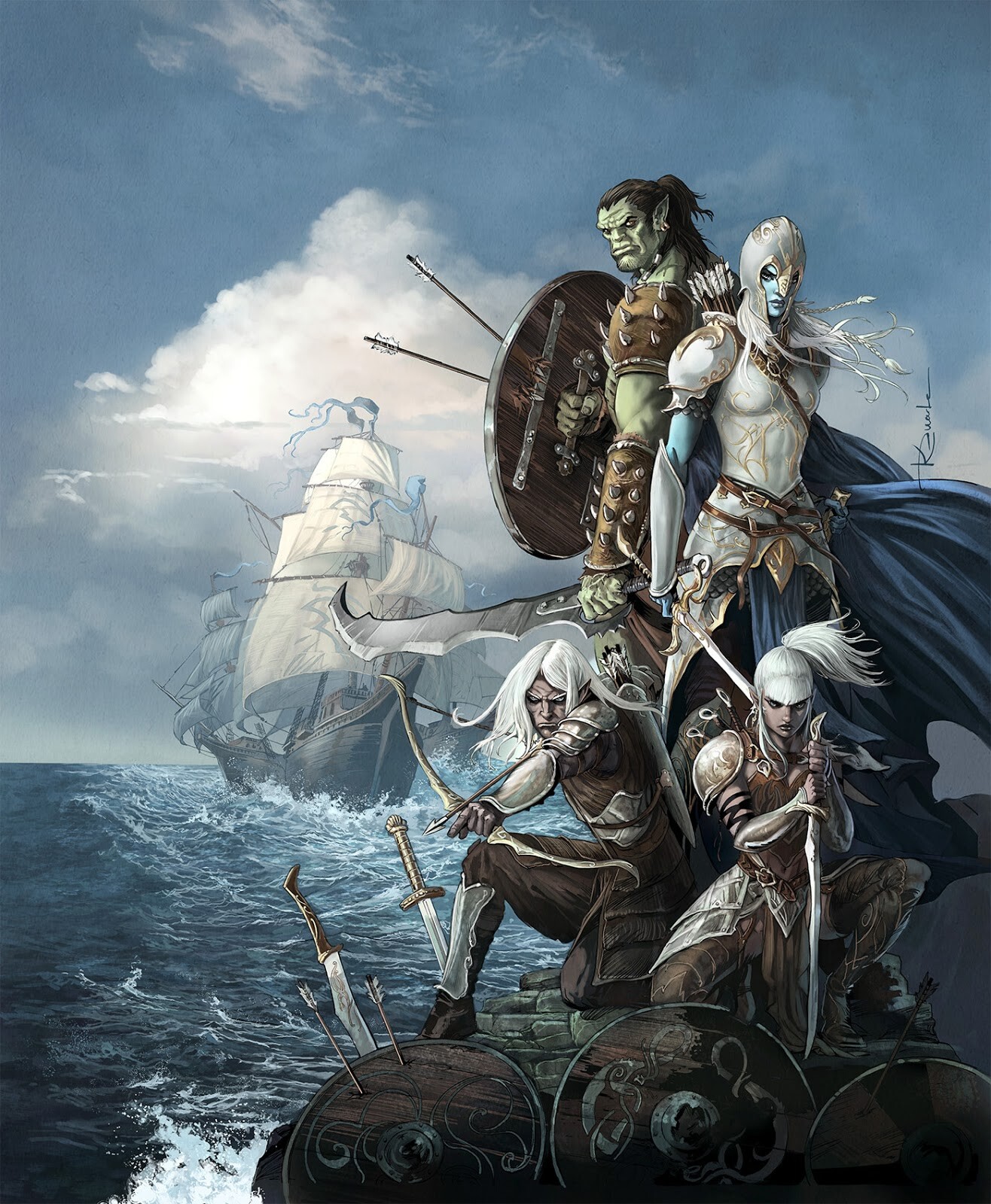 ArtStation - Elfes, from elves tome 21. Colors by Olivier Heban.