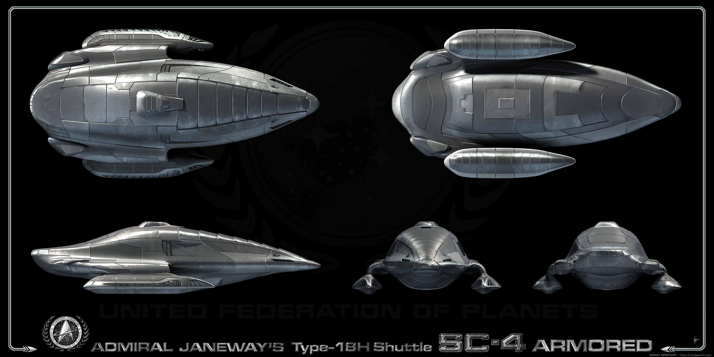 Robert Bonchune - Admiral Janeway's Shuttle - Armored (Star Trek: Voyager)
