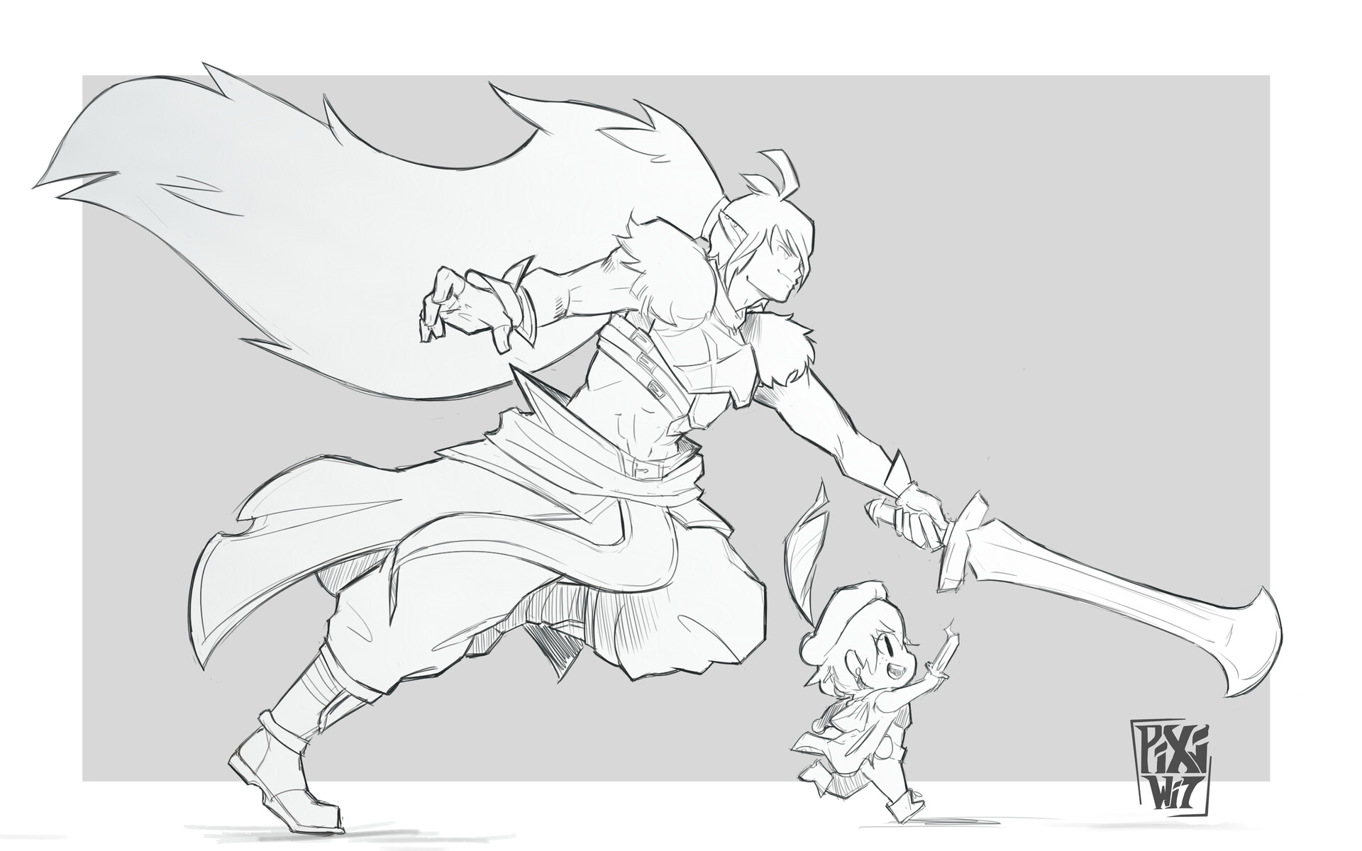 ArtStation - D&D Character Doodle