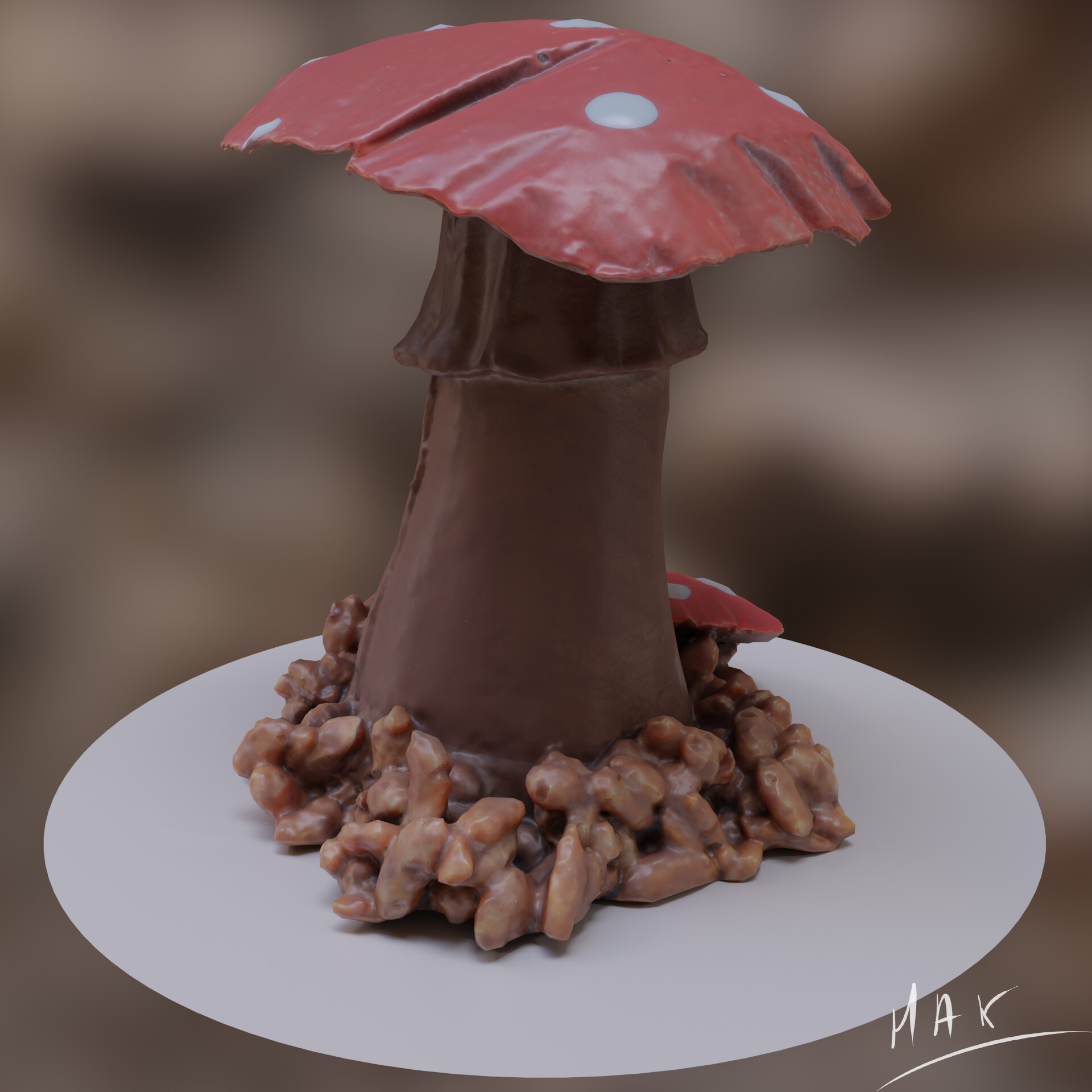 MAKRAM DAOU - Chocolat Mushroom with crisped rice