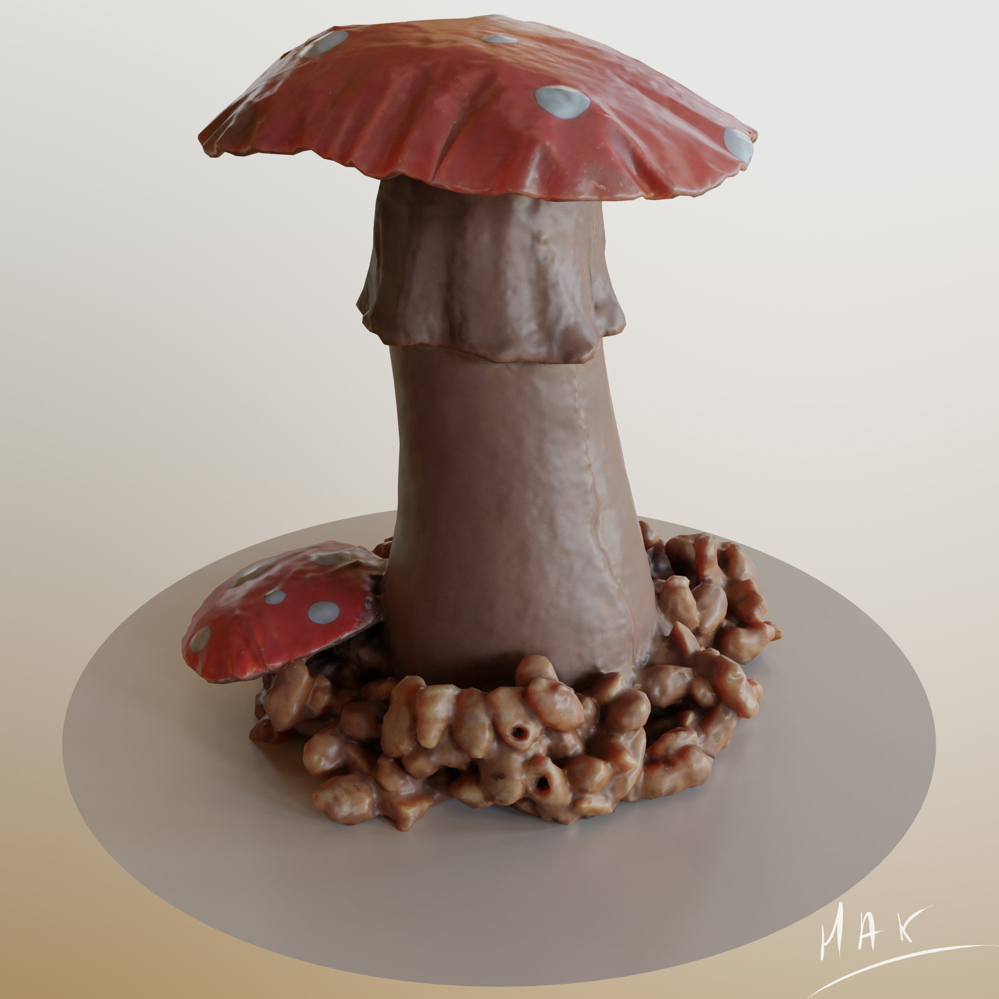 MAKRAM DAOU - Chocolat Mushroom with crisped rice