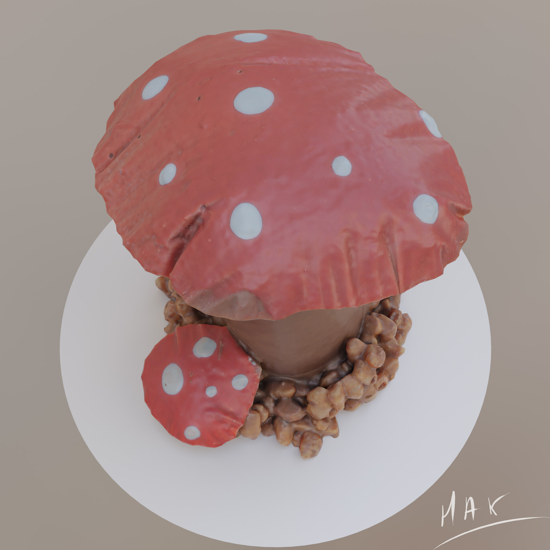 MAKRAM DAOU - Chocolat Mushroom with crisped rice