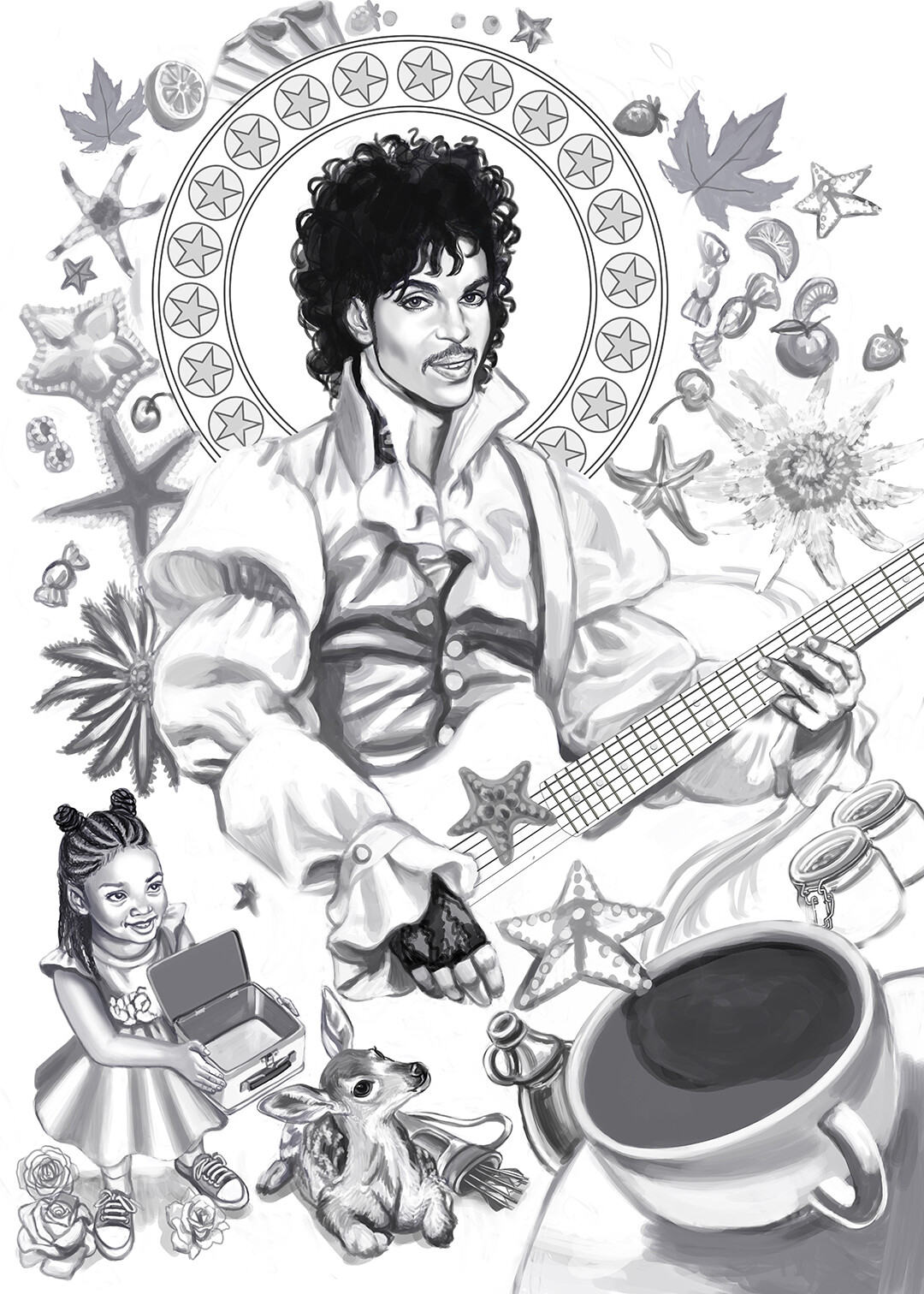 prince singer coloring pages