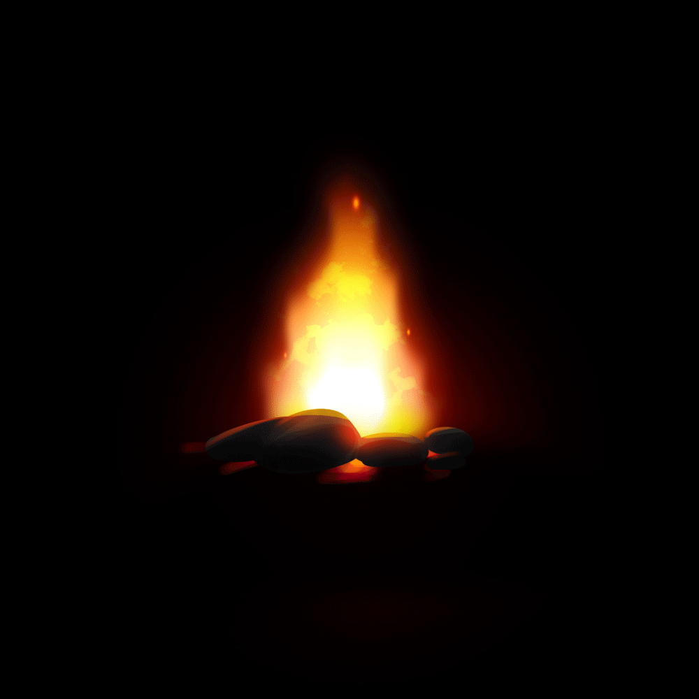 animated campfire ignition
