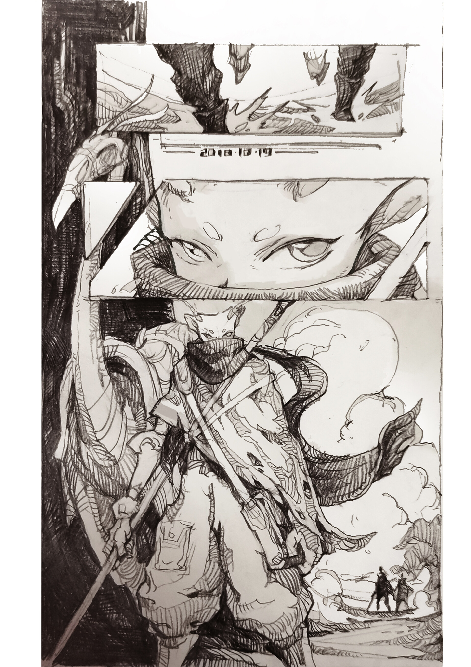 ArtStation - Hand-drawn line draft