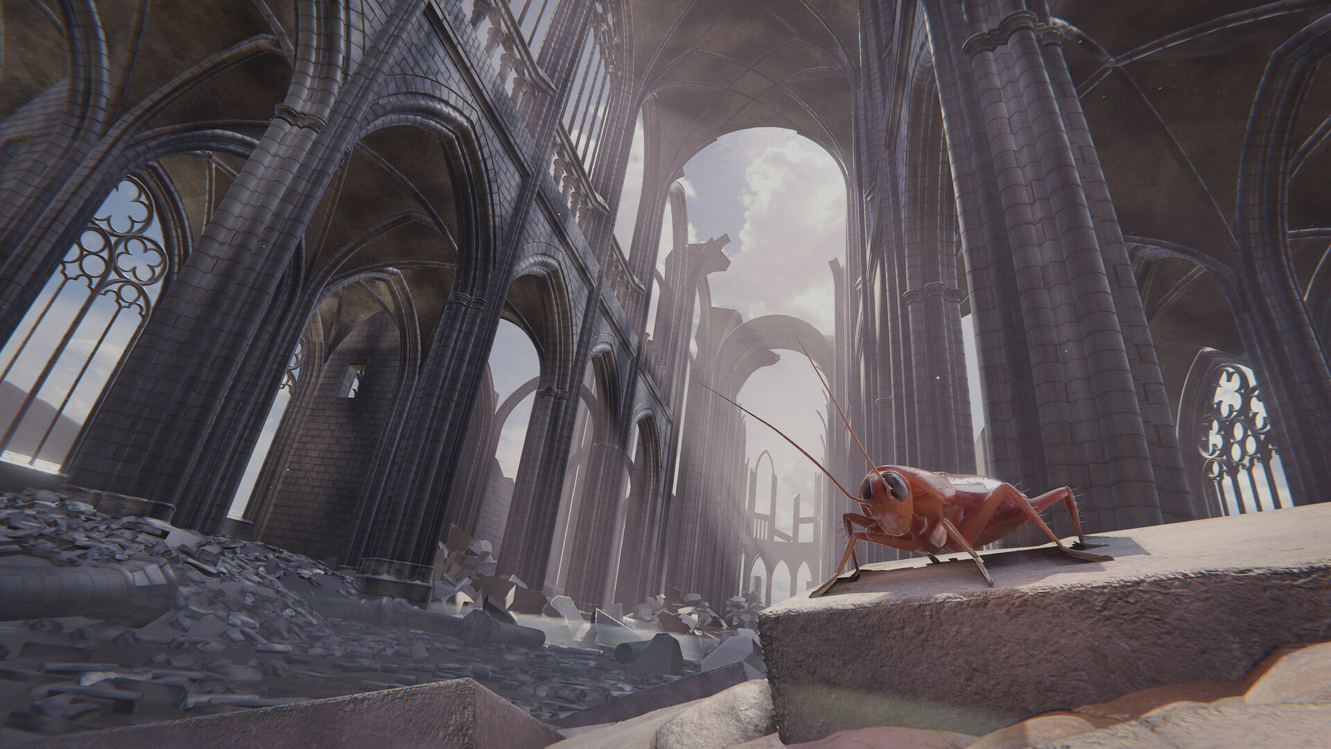 ArtStation - Destroyed Gothic Cathedral