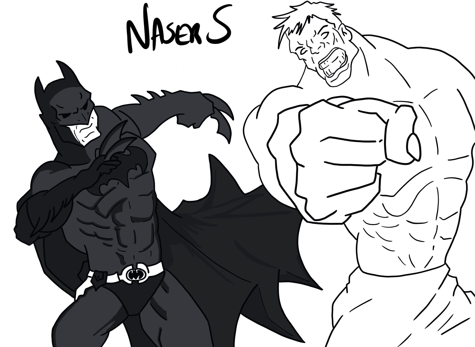 batman and hulk coloring pages