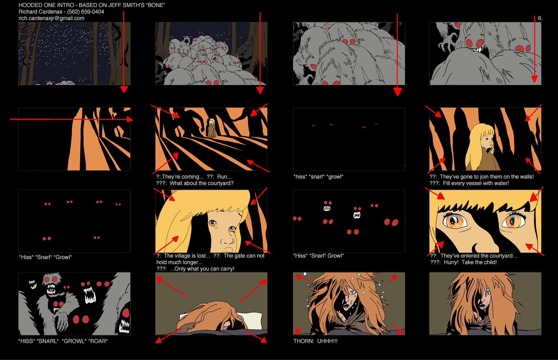 Richard Cardenas - Hooded One Intro Animatic - Based on Jeff Smith's "Bone"