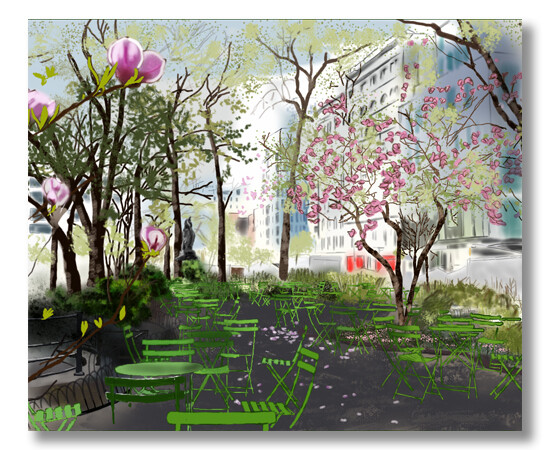 ArtStation - Spring flowers Union Square