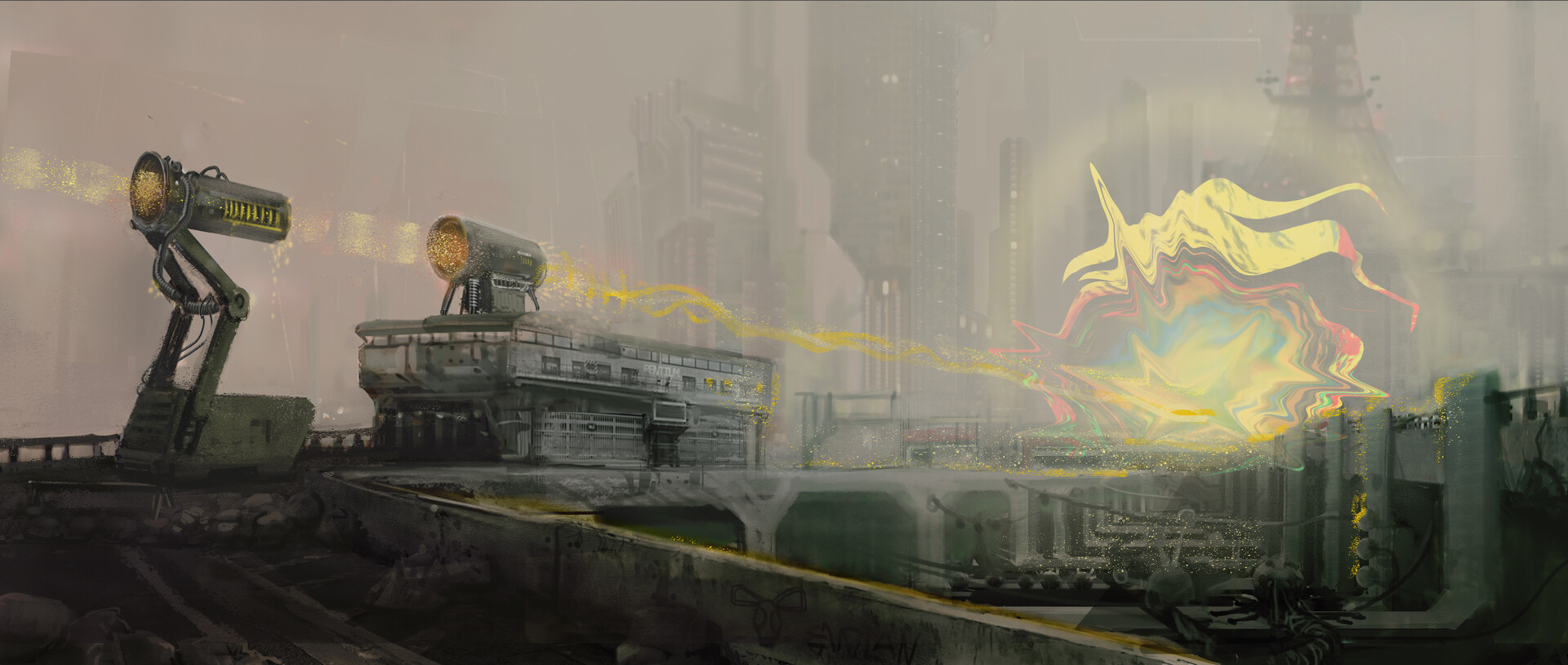 ArtStation - 1917.5 - Cyberpunk WWII Battle Trenches