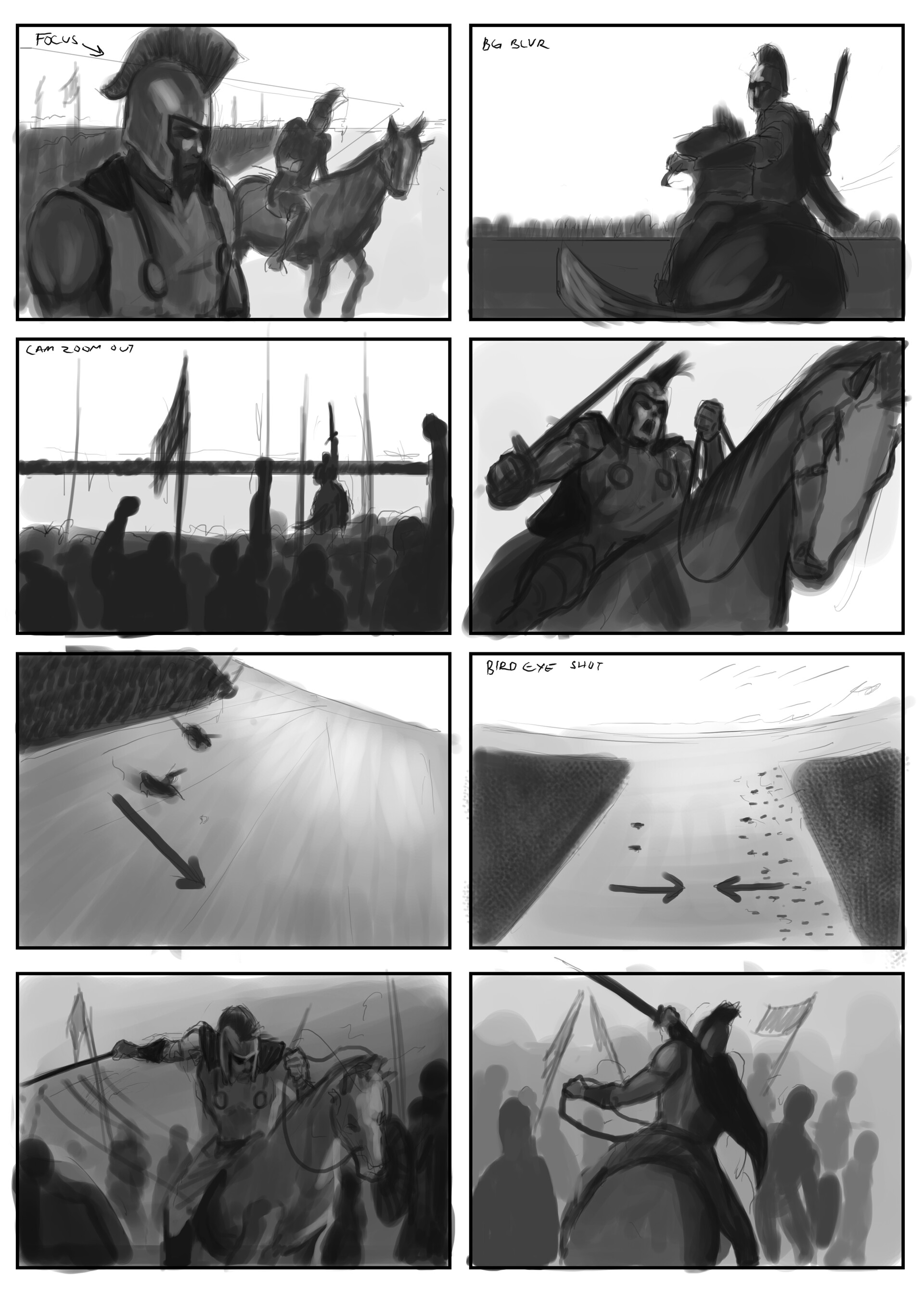 ArtStation - The battle begins - Storyboard