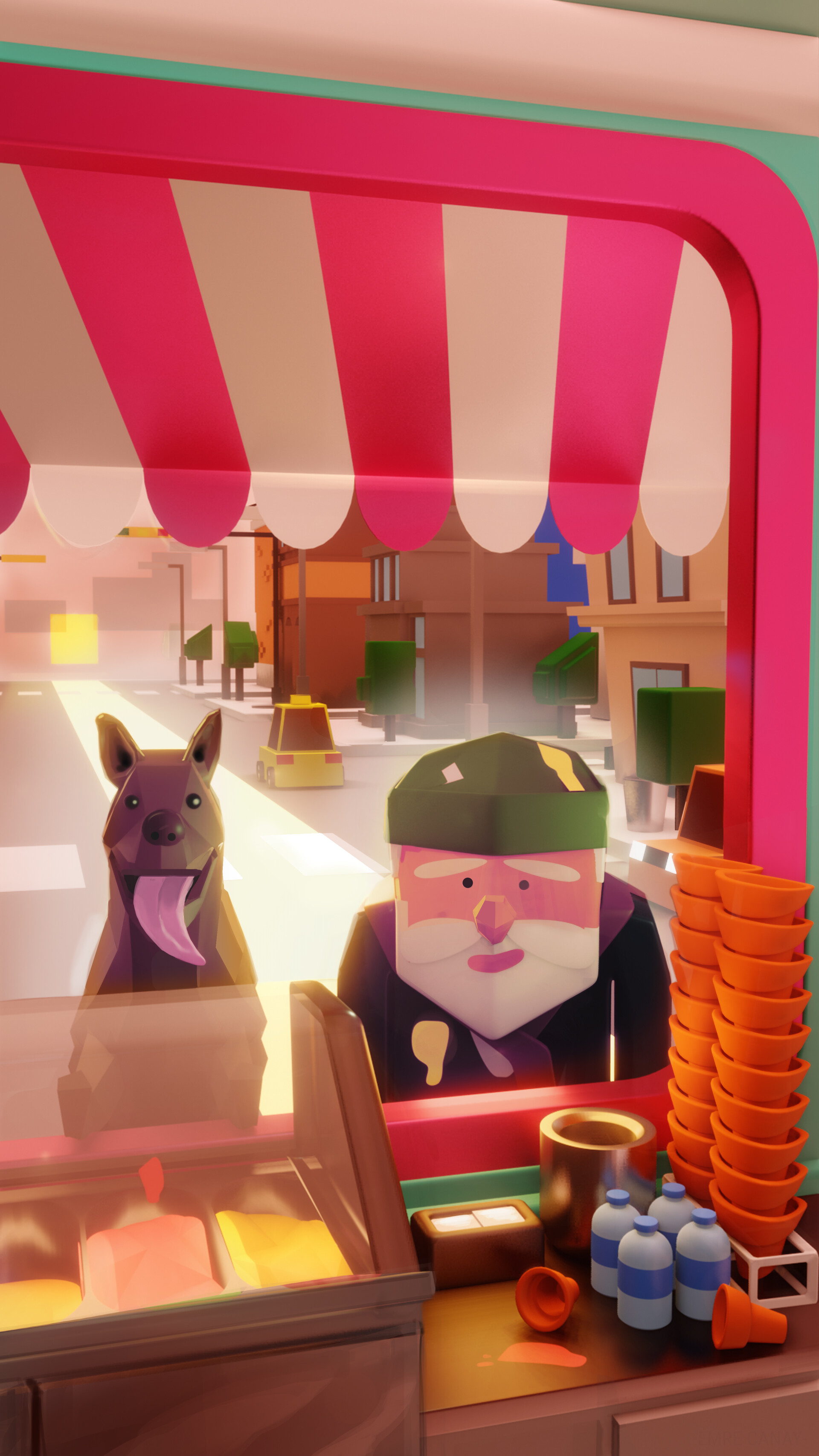 ArtStation - Stylized Ice Cream Van Concept