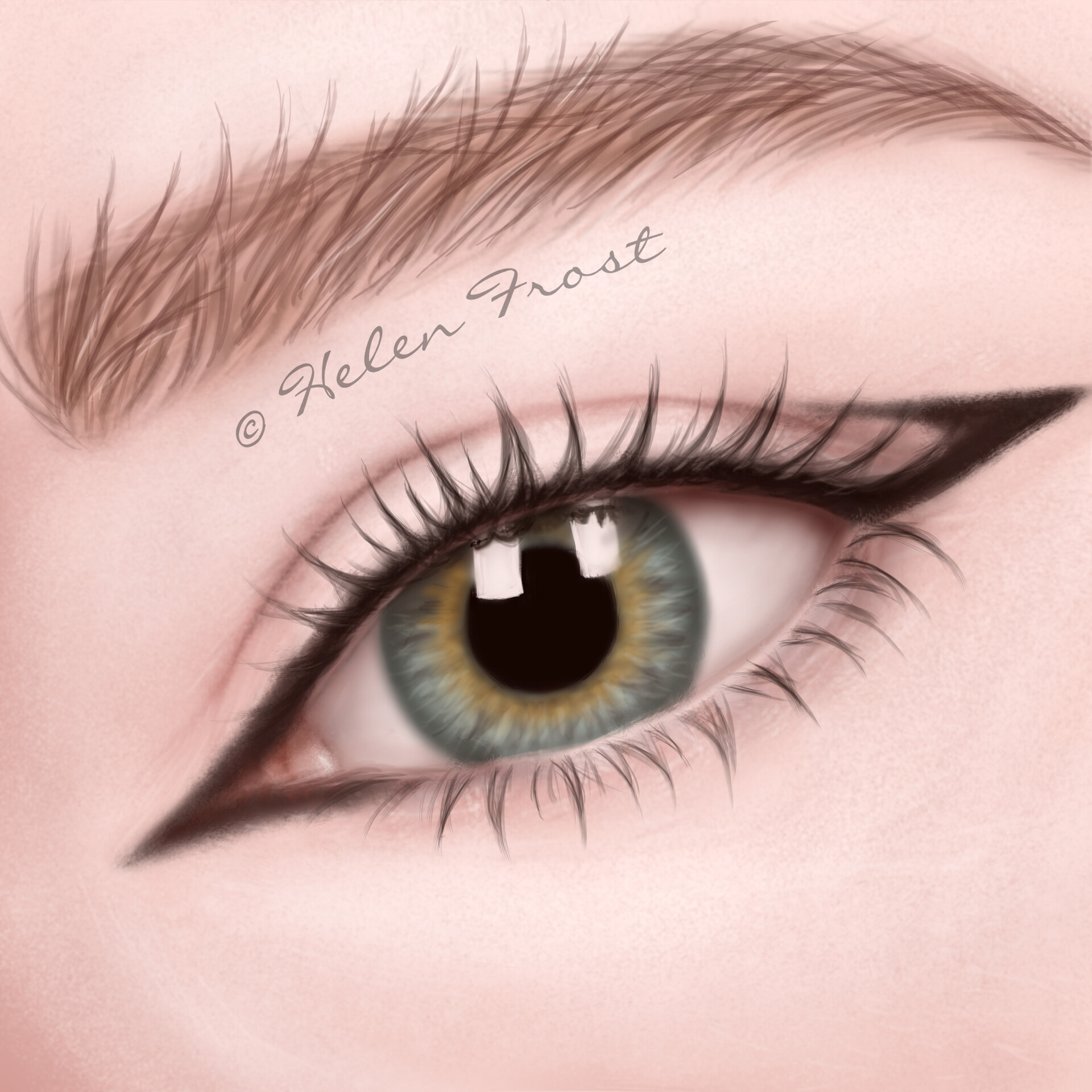 how to draw an eye flick