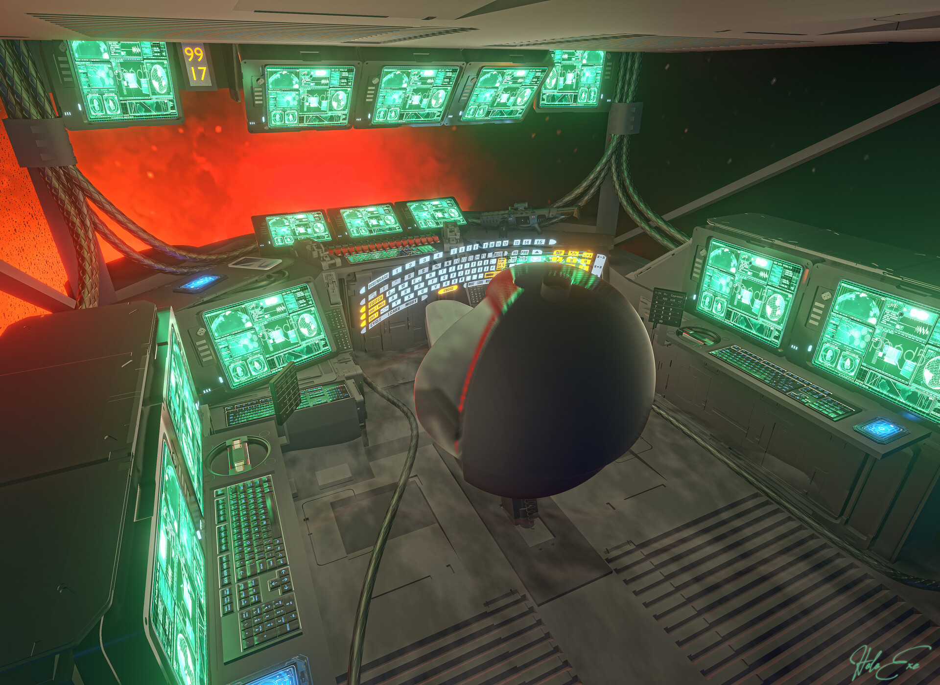 ArtStation - Sci-fi Cockpit Concept