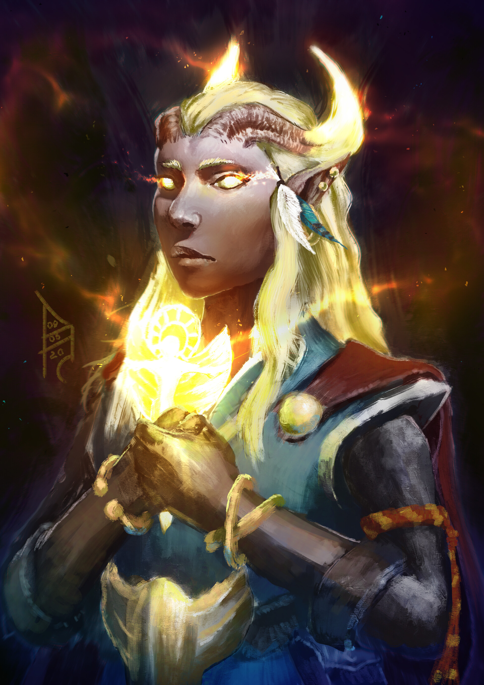 ArtStation - Tiefling Cleric (DnD5e)