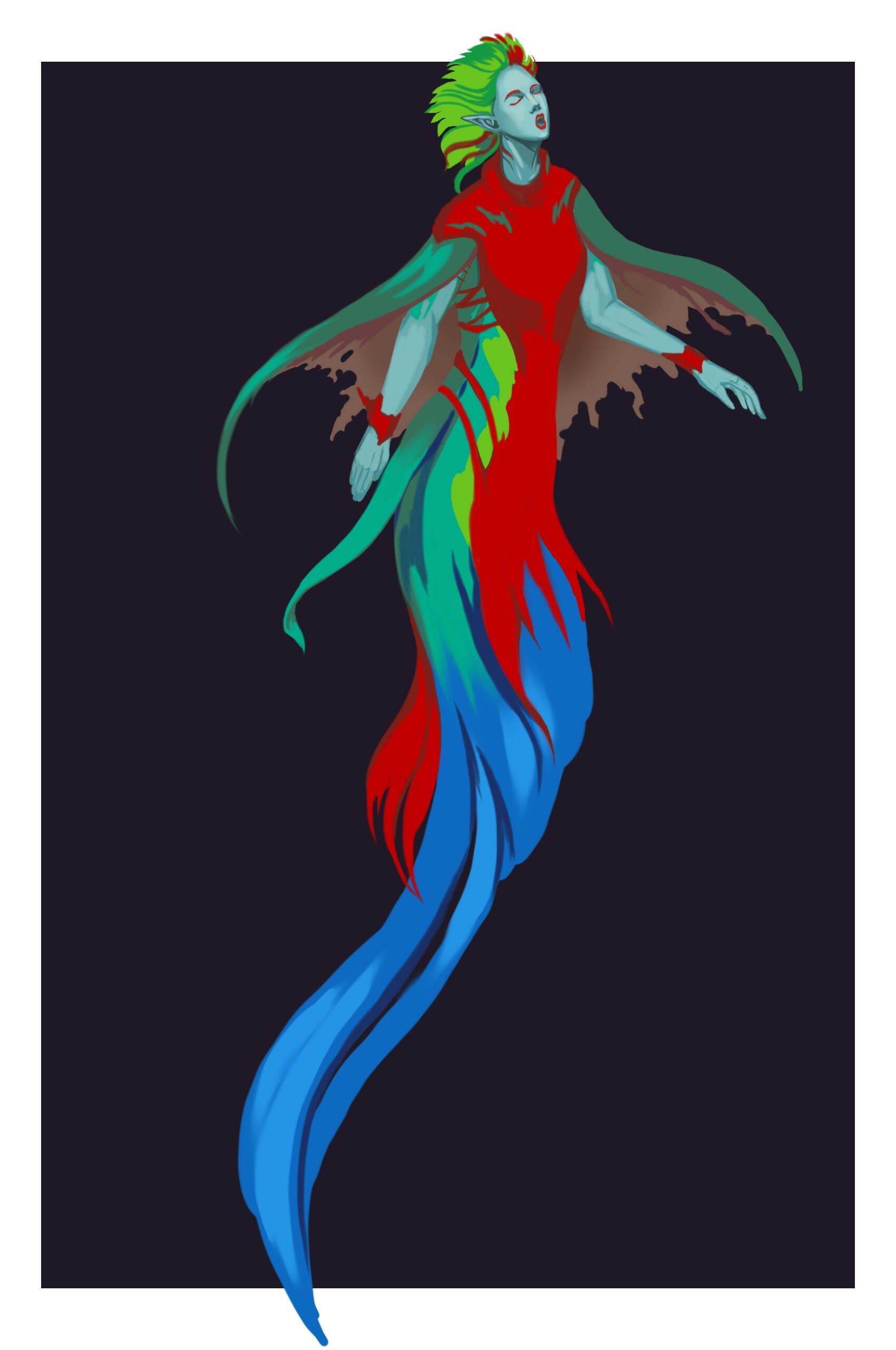 ArtStation - bird mermaid, day 24
