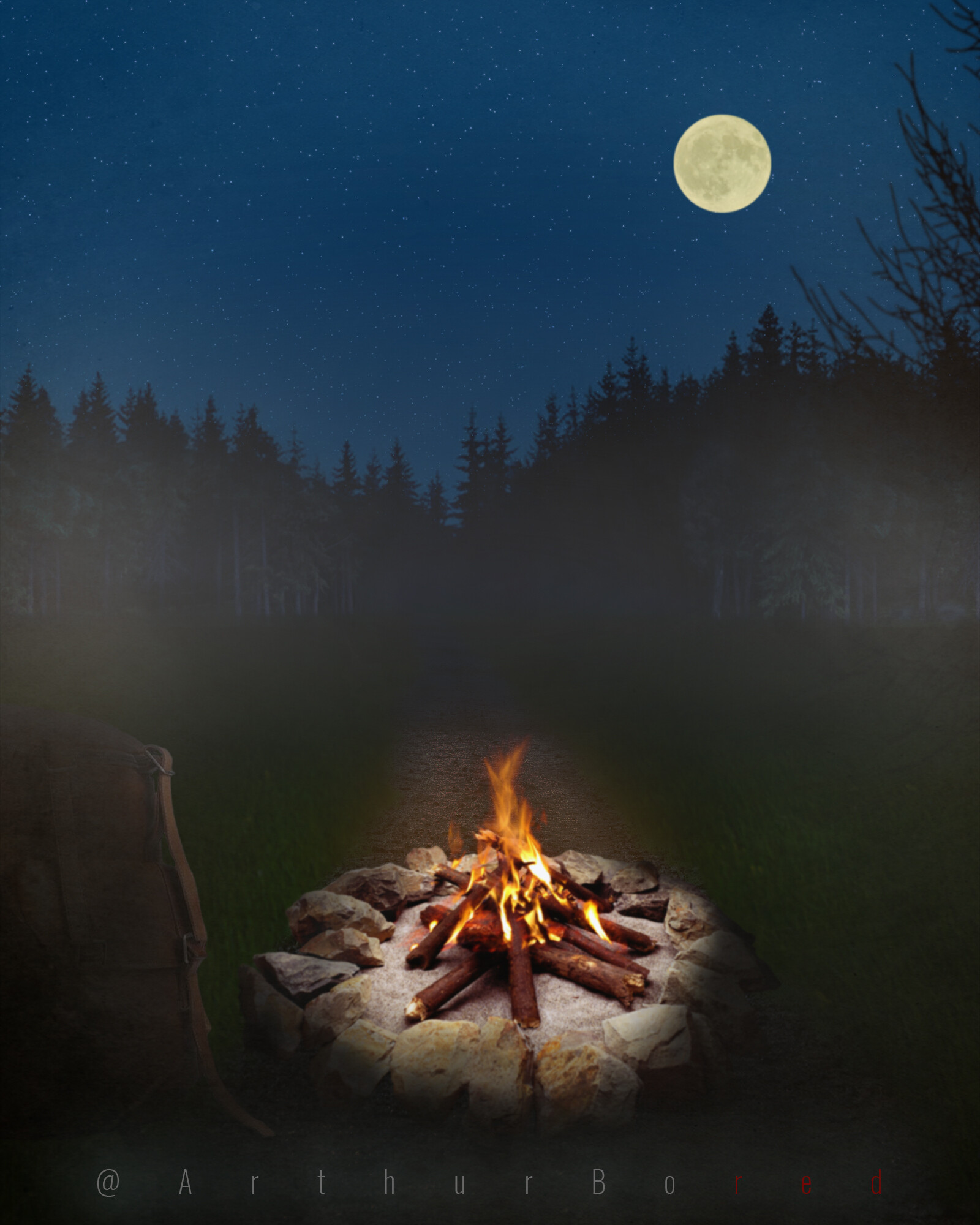 ArtStation - Horror Fire camping