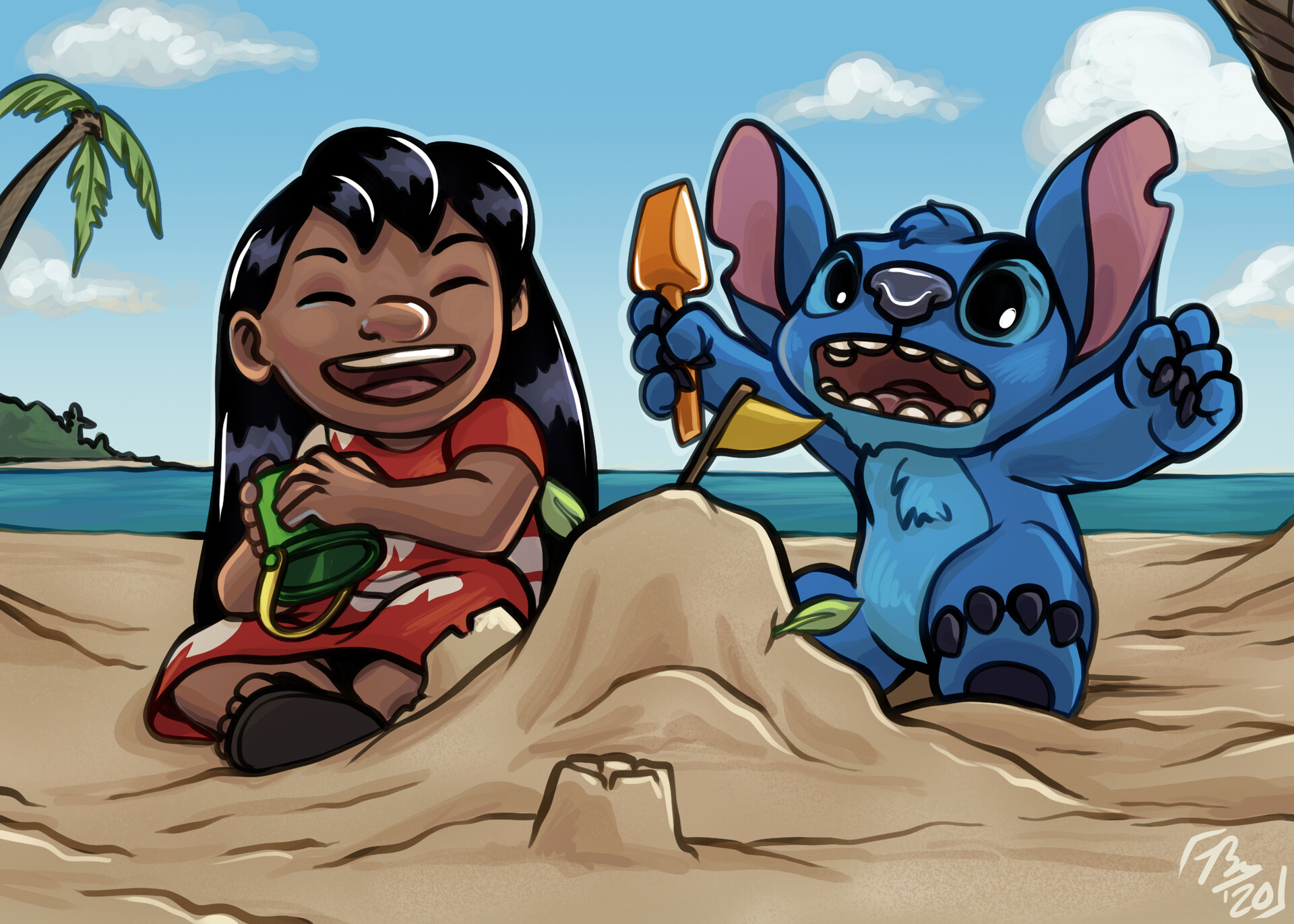 Lilo And Stitch Beach Scene