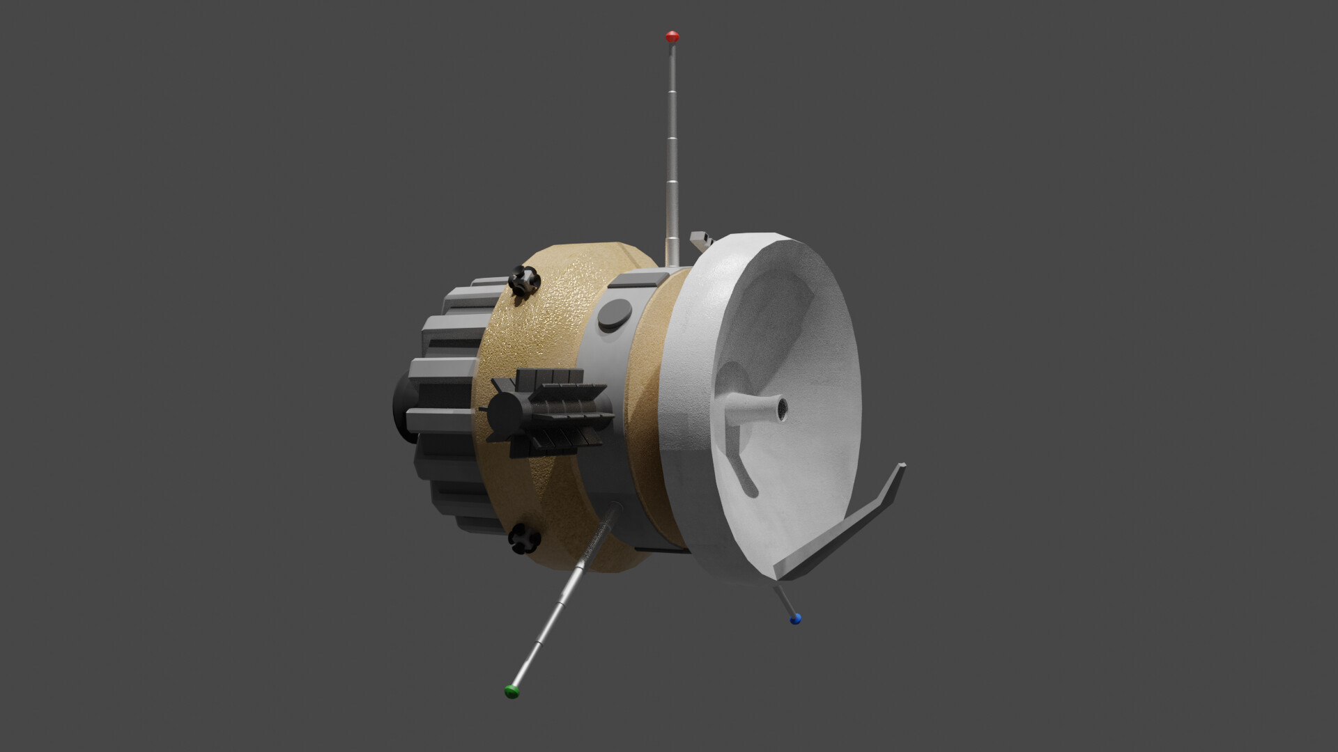 ArtStation - Deep Space Probe RTG Powered Low Poly