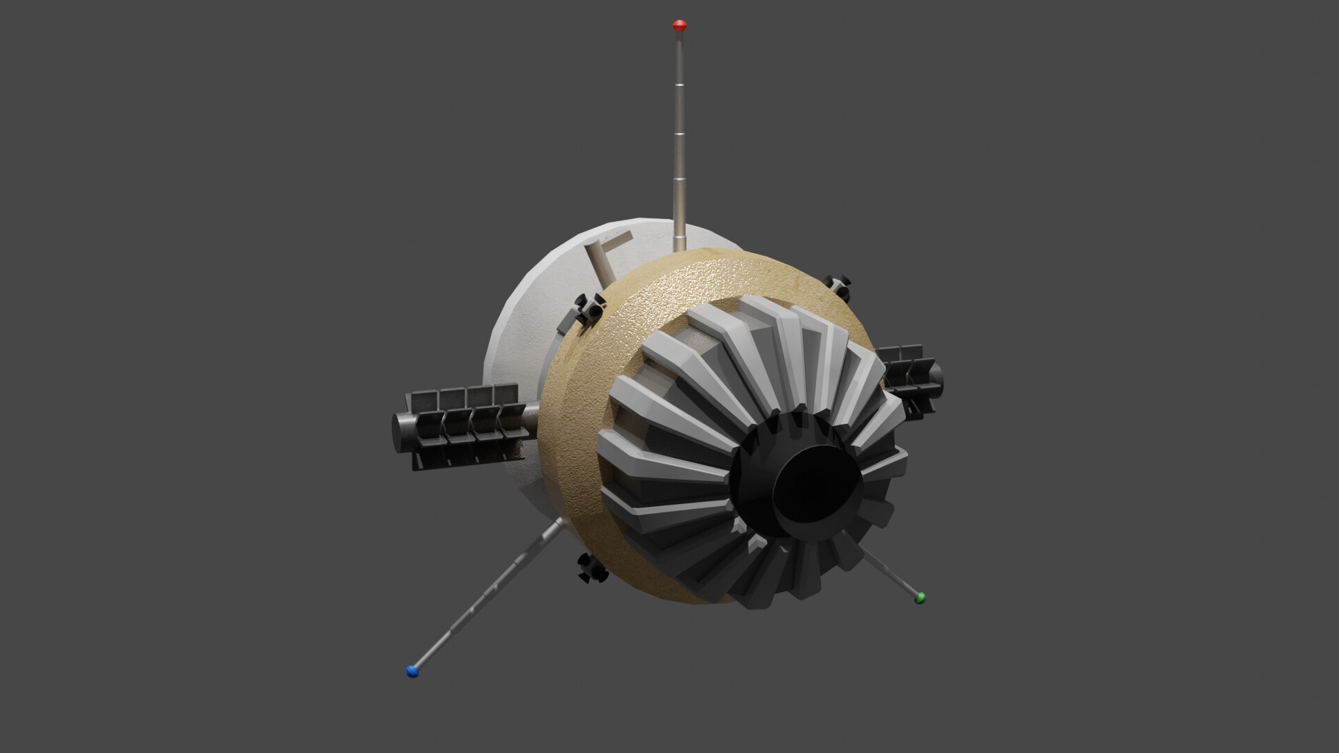 Isa Dahdouli - Deep Space Probe RTG Powered Low Poly