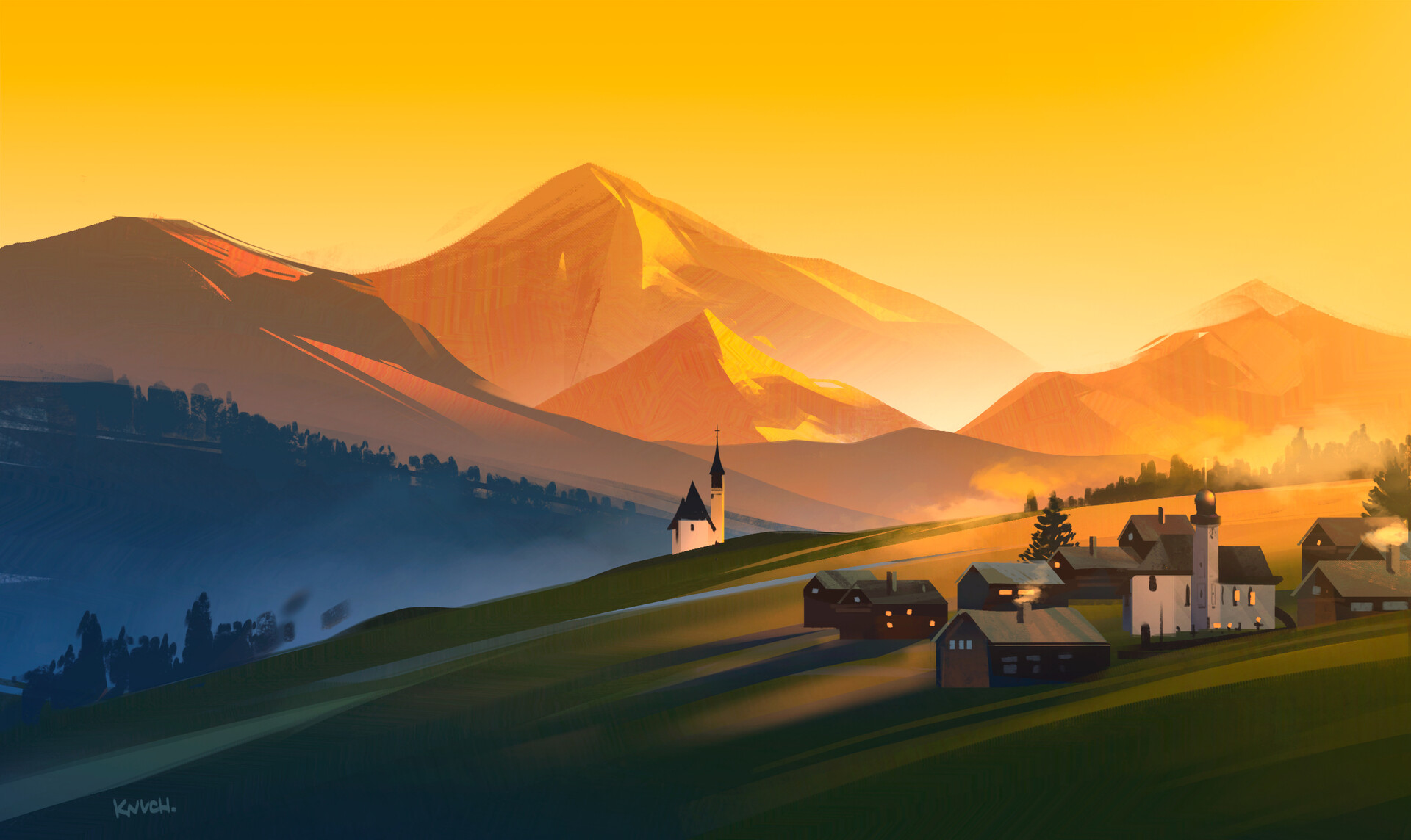 ArtStation - sunny village