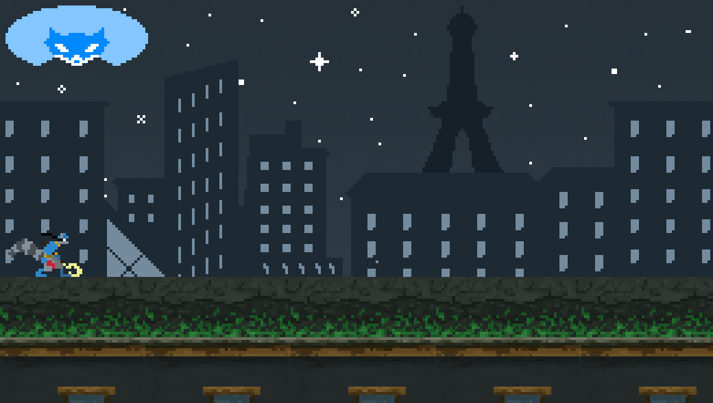 ArtStation - Sly Cooper demake test pixel art