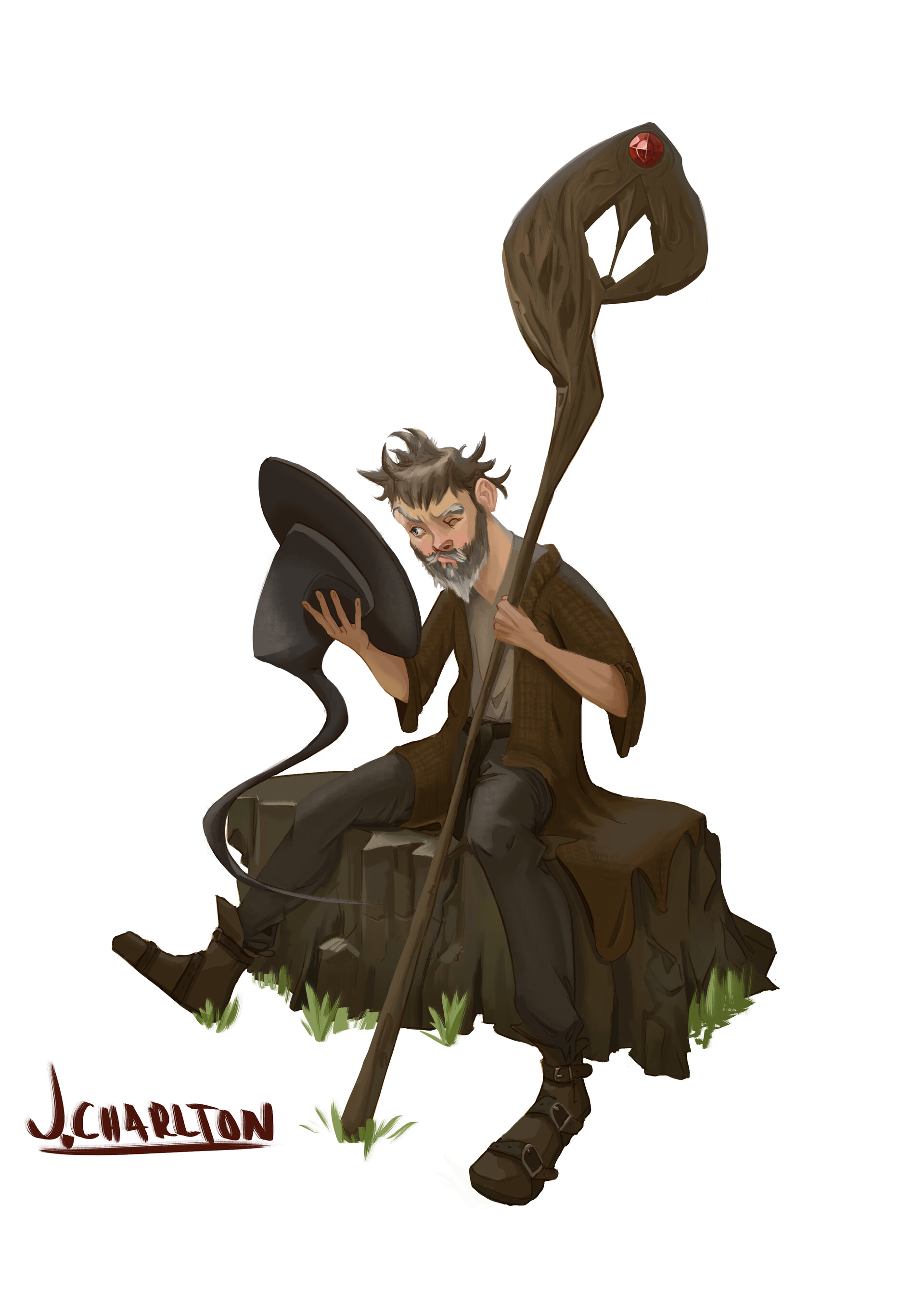 ArtStation - Middle-aged wizard.