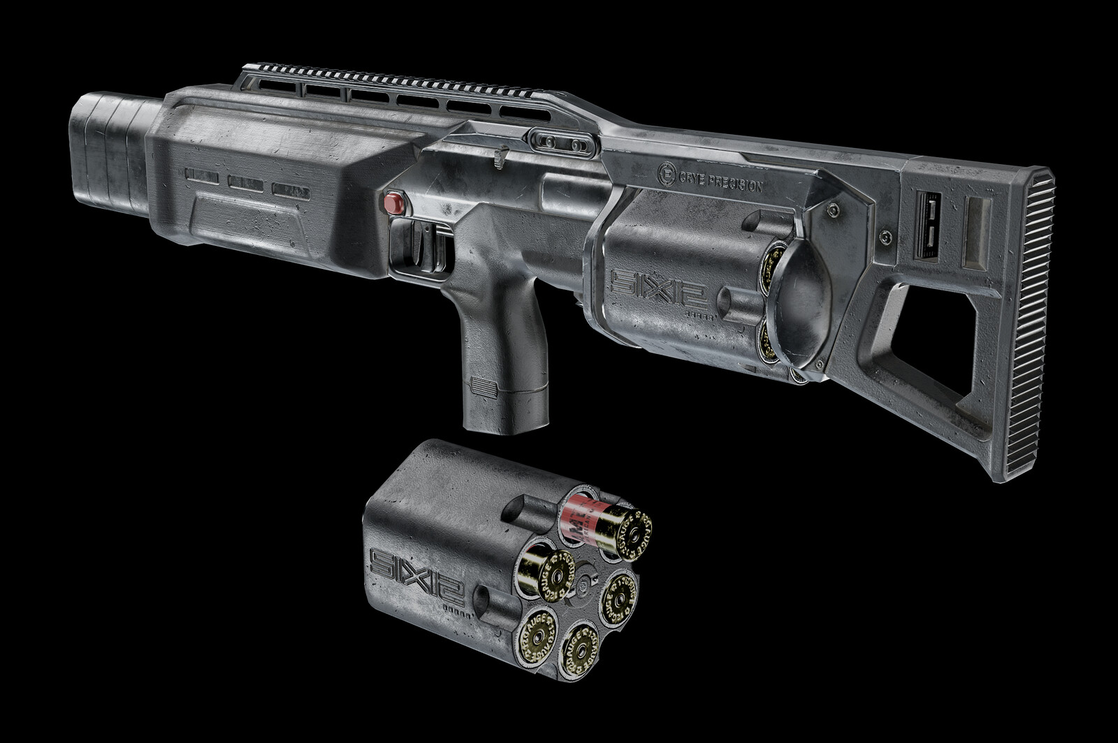 Evgeny Sitnikov - 3d model shotgun SiX-12