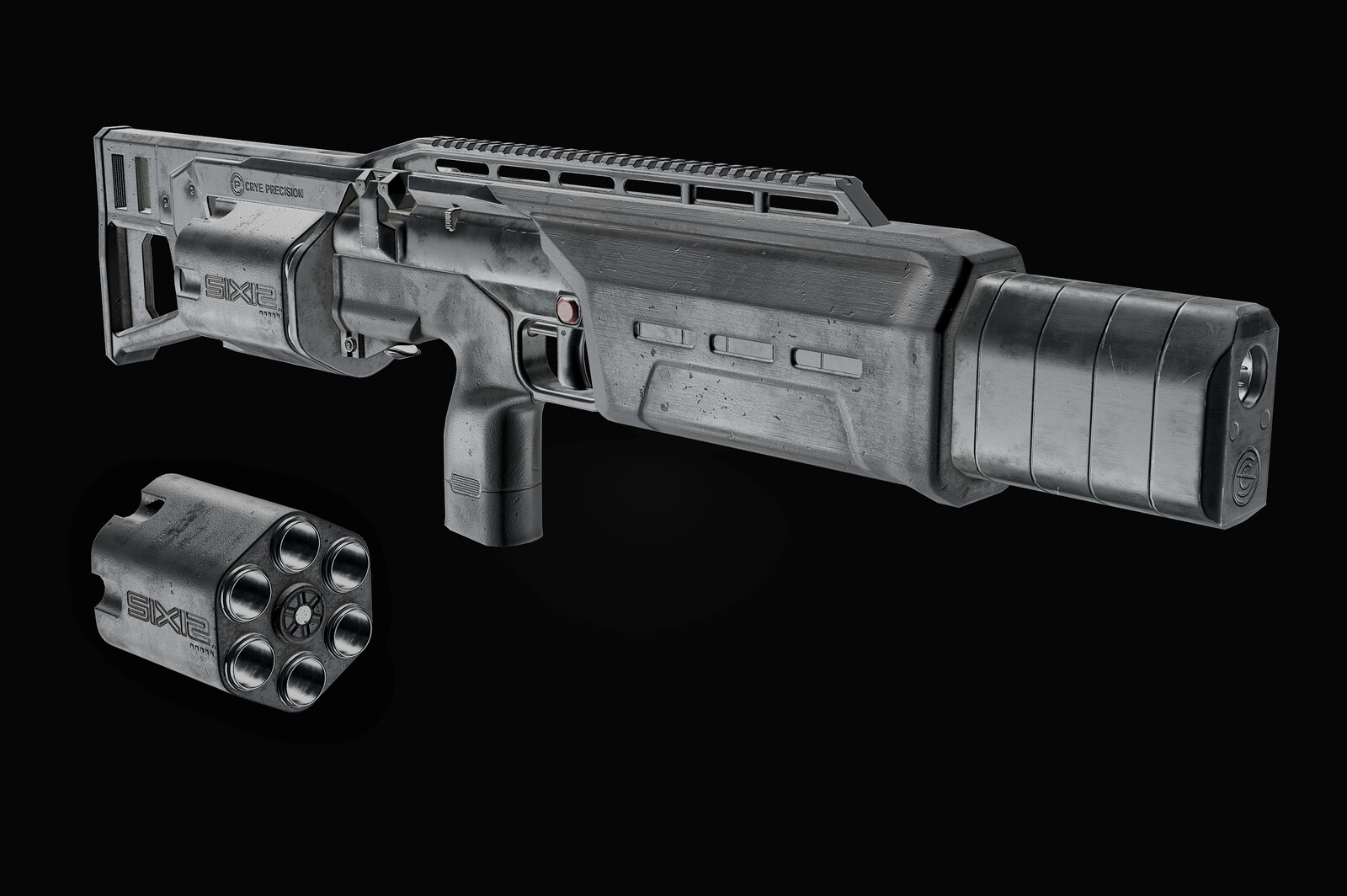 Evgeny Sitnikov - 3d model shotgun SiX-12