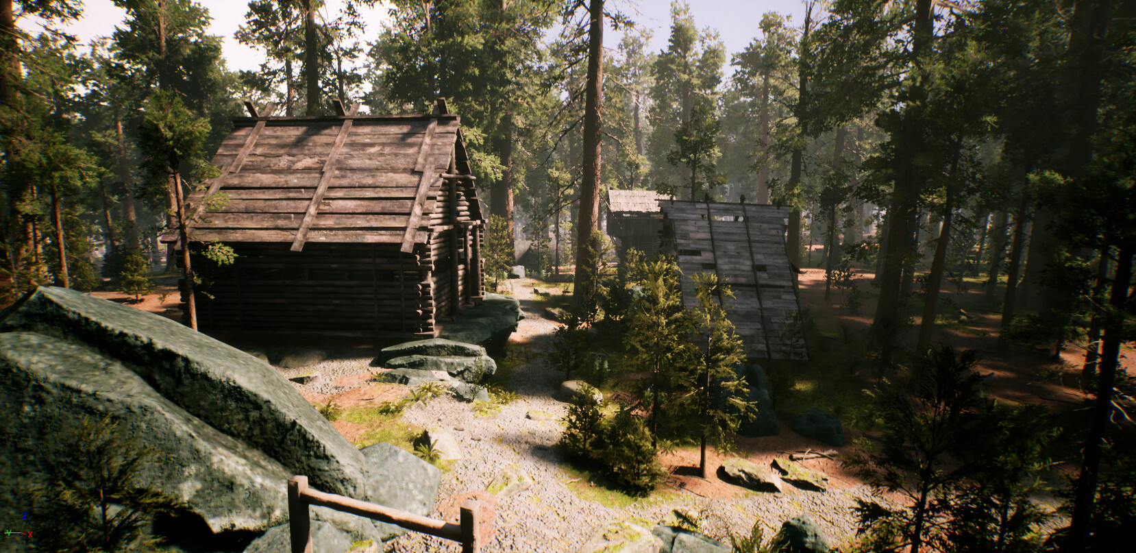 ArtStation - Small Village in Forest ;)