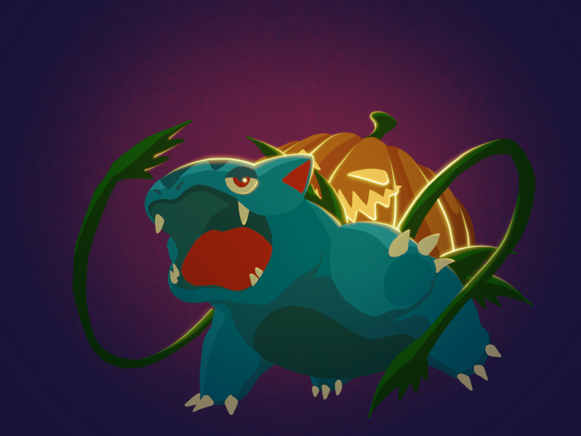 ArtStation - Halloween Bulbasaur (Pokemon)