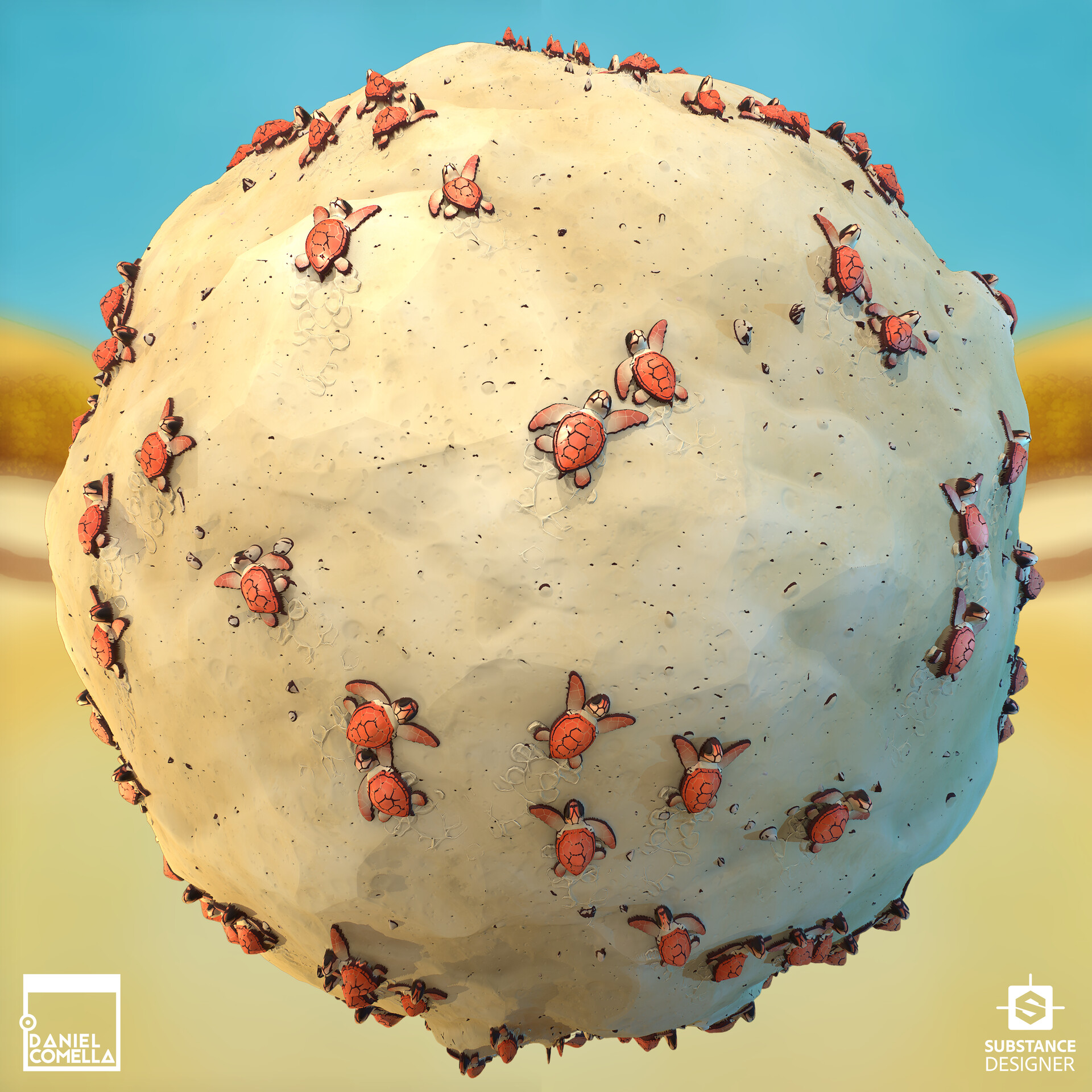 Daniel Comella Portfolio - The Red Turtle | Movie Fanart