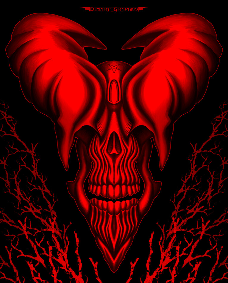 Dimart _Graphics - Red skull of demon