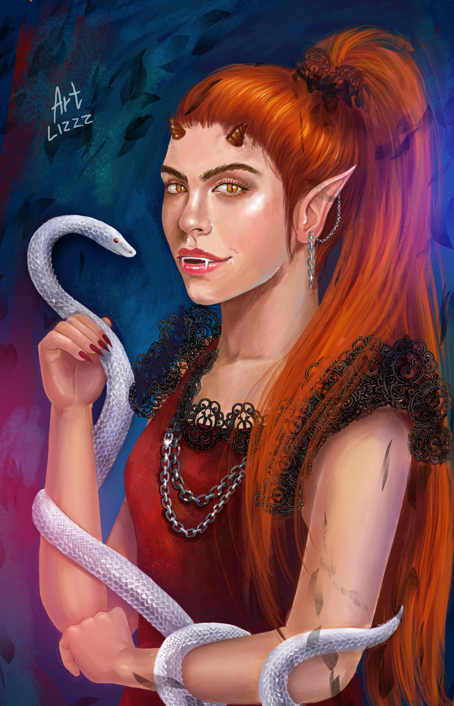 ArtStation - The girl with snake