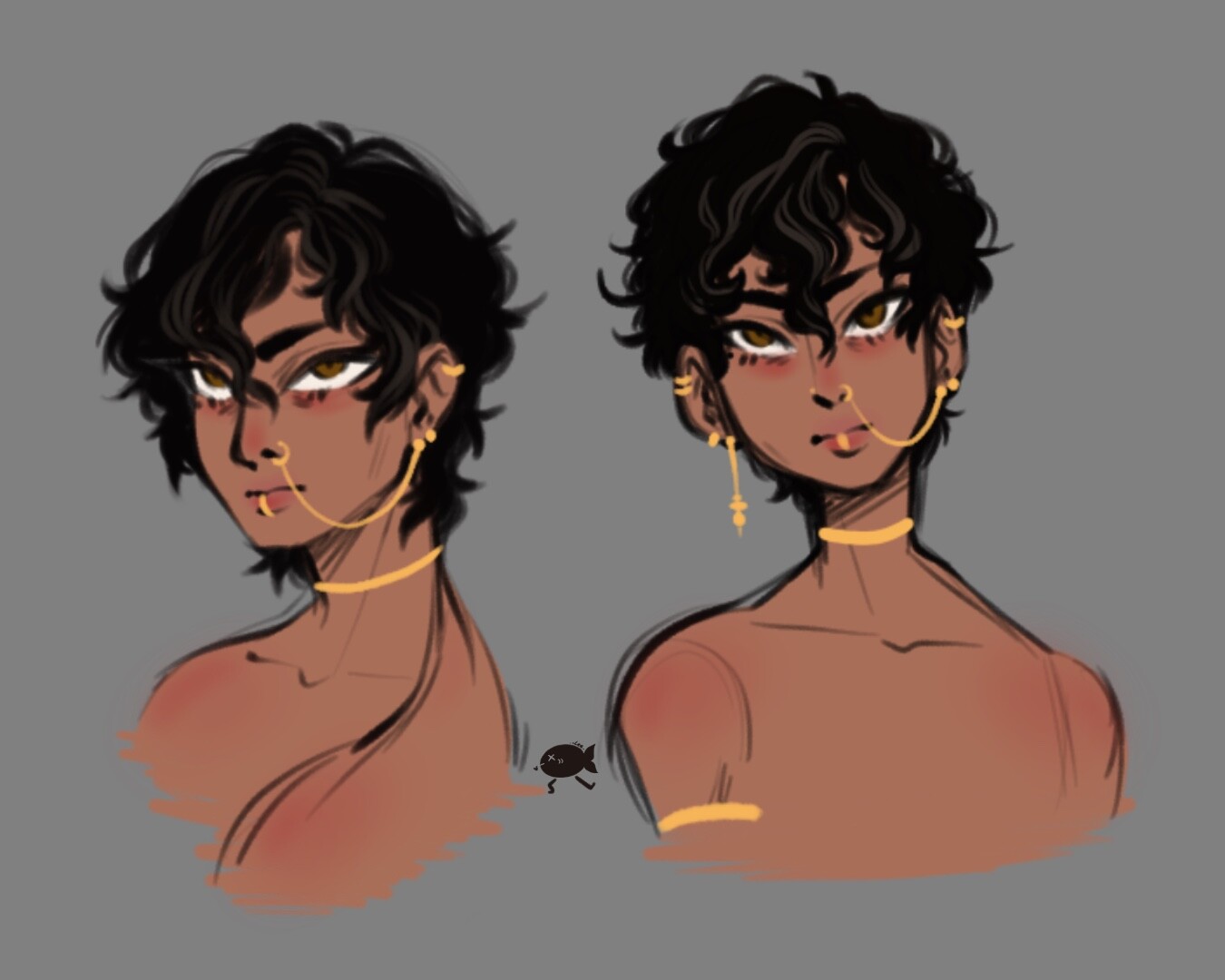 androgynous face drawing