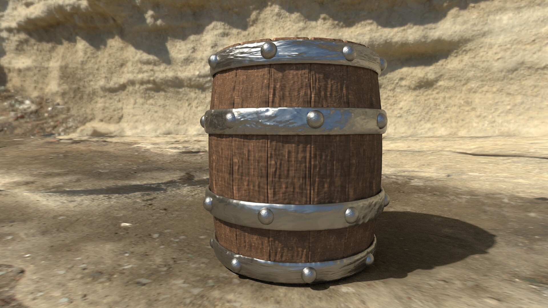 ArtStation - Medieval Time Wooden Barrel (High Poly)