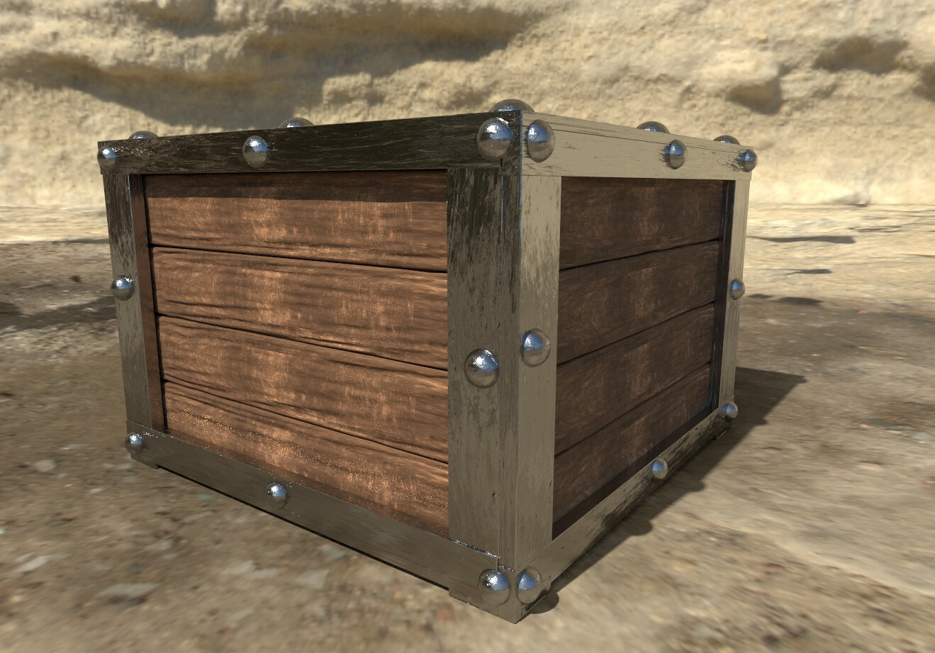 ArtStation - Wooden Crate (high Poly)