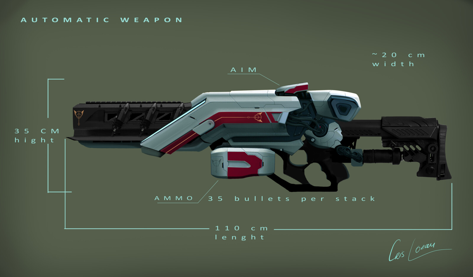 Cris Loran - some weapon concept sketch
